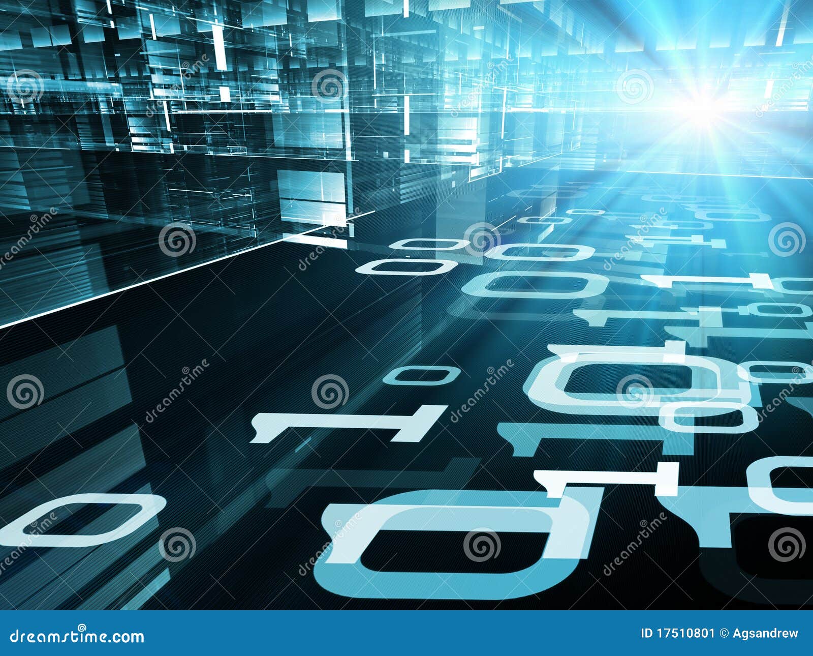 Modern Digital Technologies Stock Illustration - Illustration of blue ...