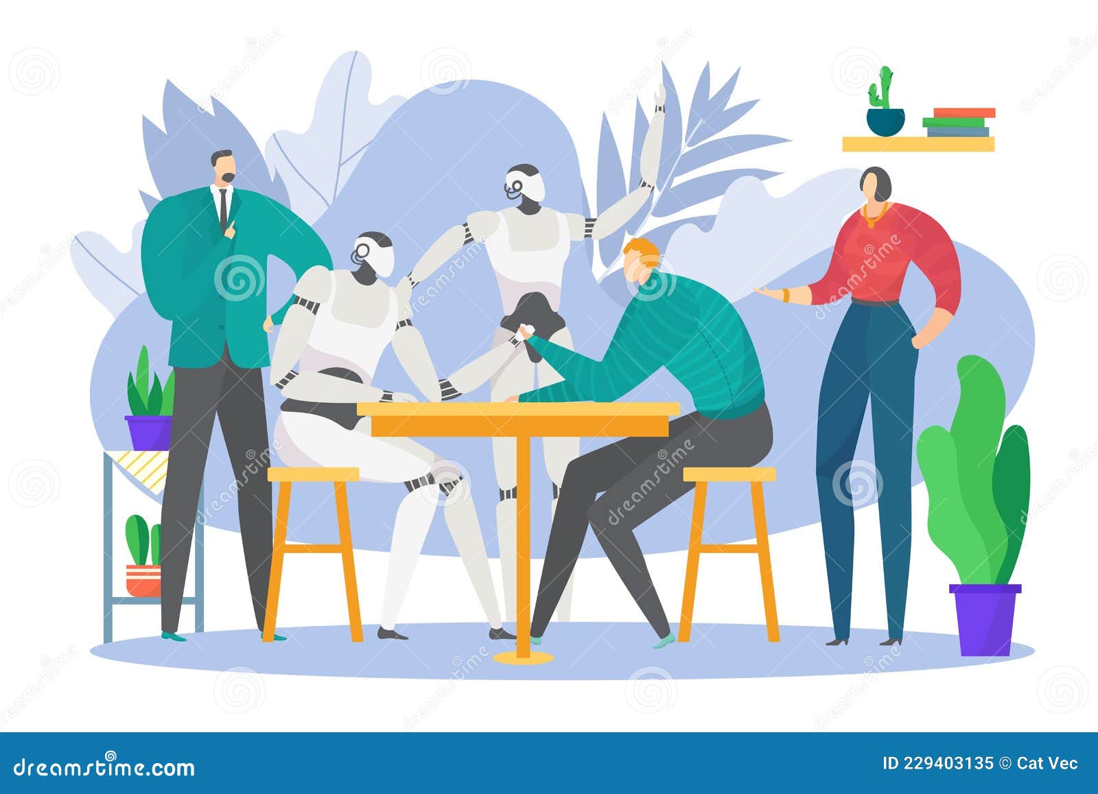 Modern Digital Technology Artificial Intelligence Robot Rivalry Arm ...