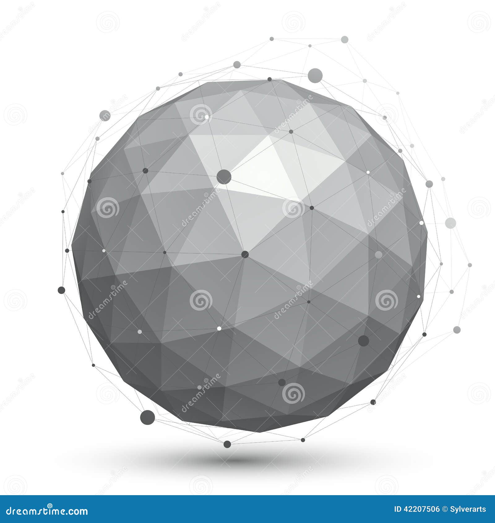 Modern Digital Technology Ball, Abstract Unusual Background, Vector ...