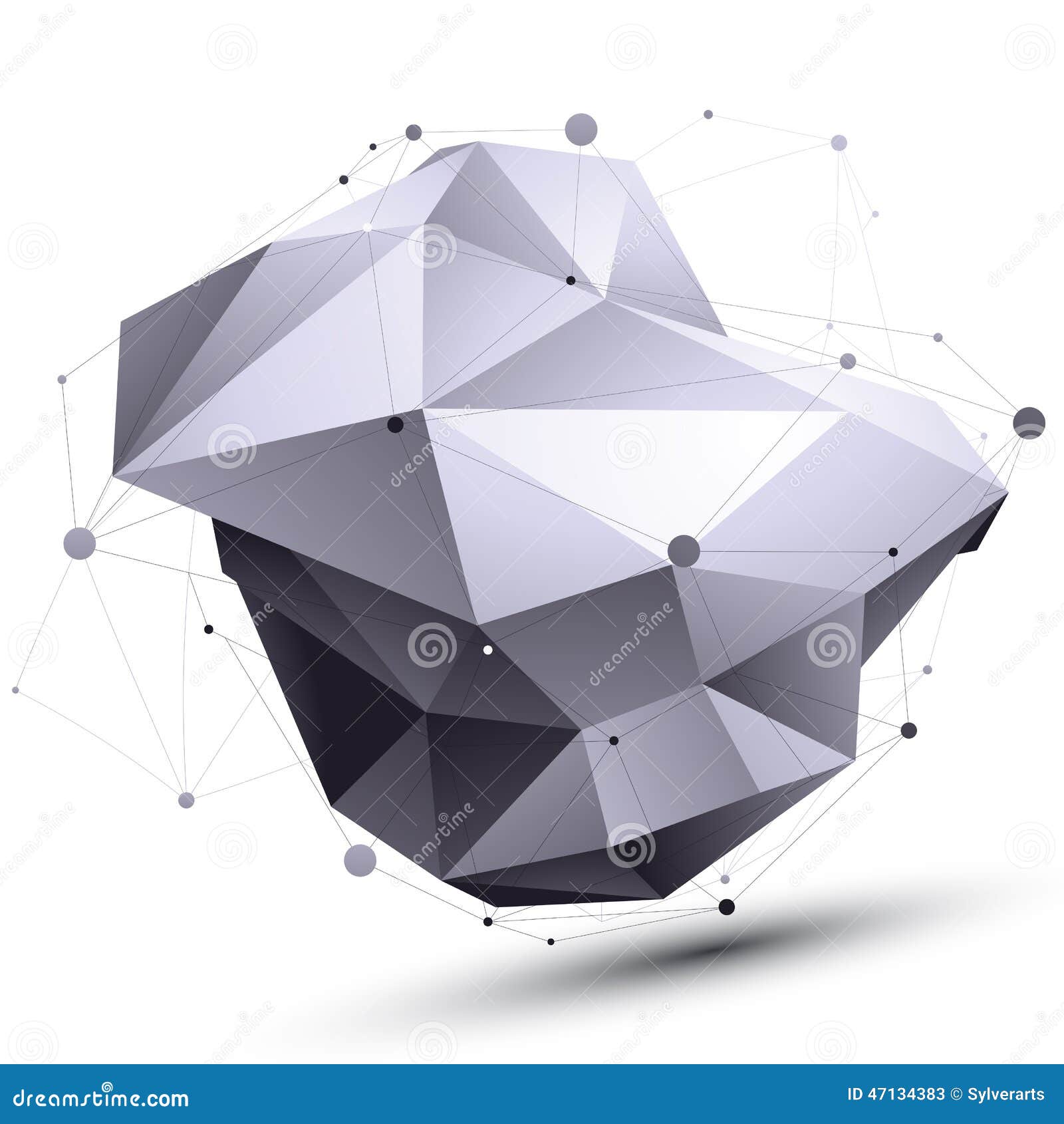 Modern Digital Technology Style, Abstract Unusual Asymmetric Fig Stock ...