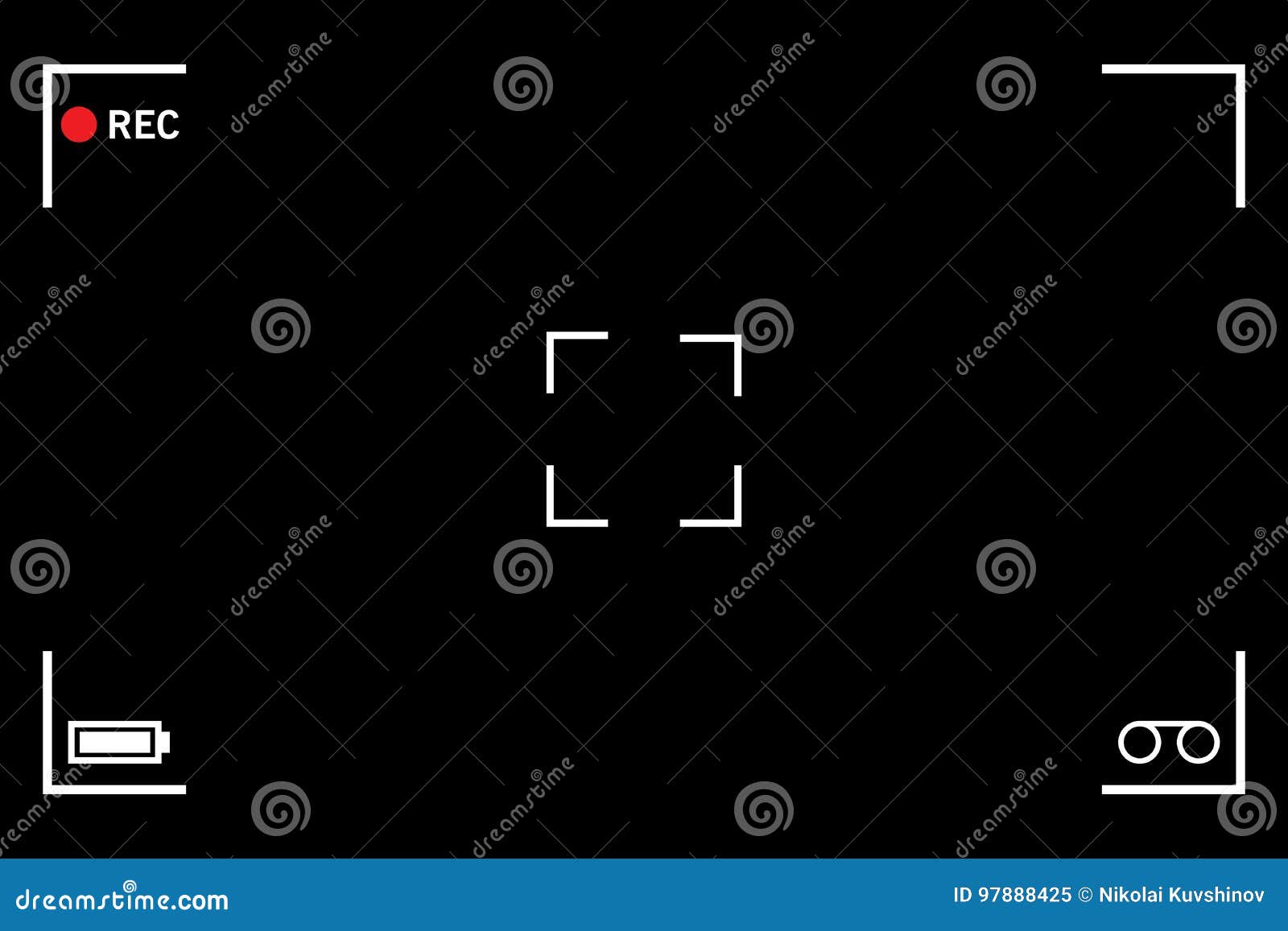 Modern Digital Video Camera Focusing Screen on White Background Stock ...