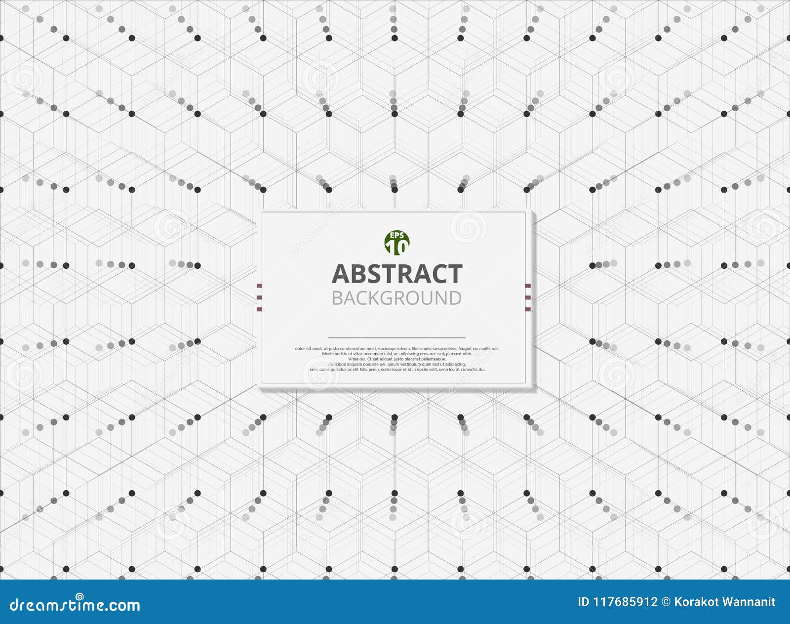 Modern of Dimension Geometric Cube Pattern Background. Stock Vector ...