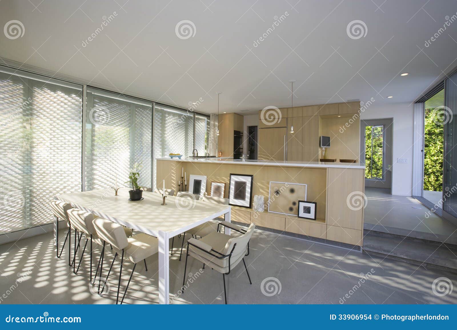 Modern Dining Area stock photo. Image of artwork, furniture - 33906954