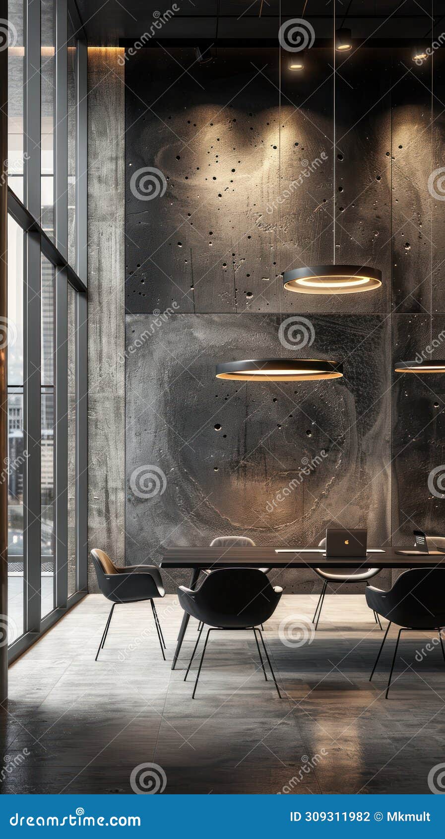 Modern Dining Room with Table and Chairs Stock Photo - Image of clean ...