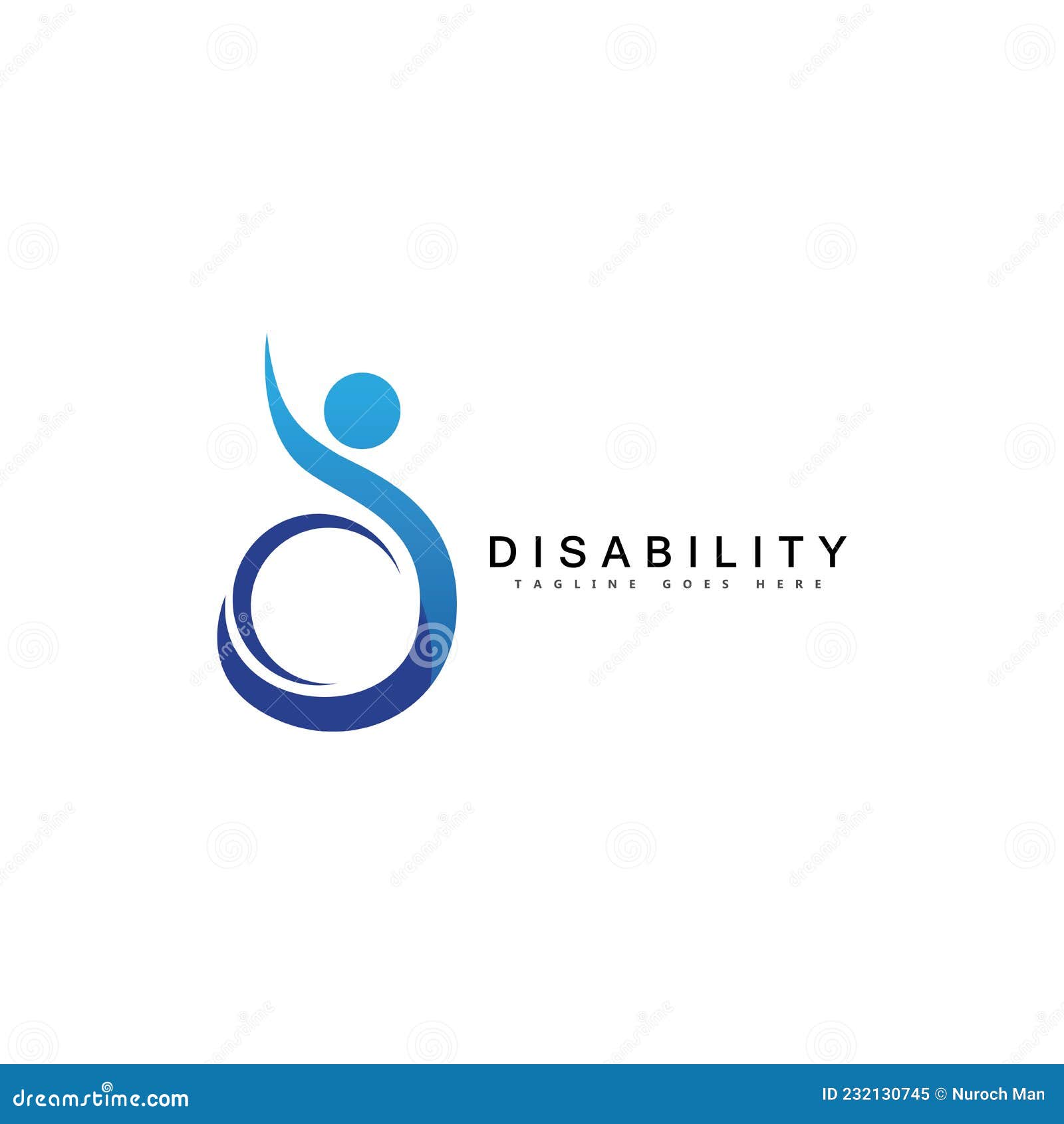 Modern Disabled People Support Logo. Stock Vector - Illustration of ...