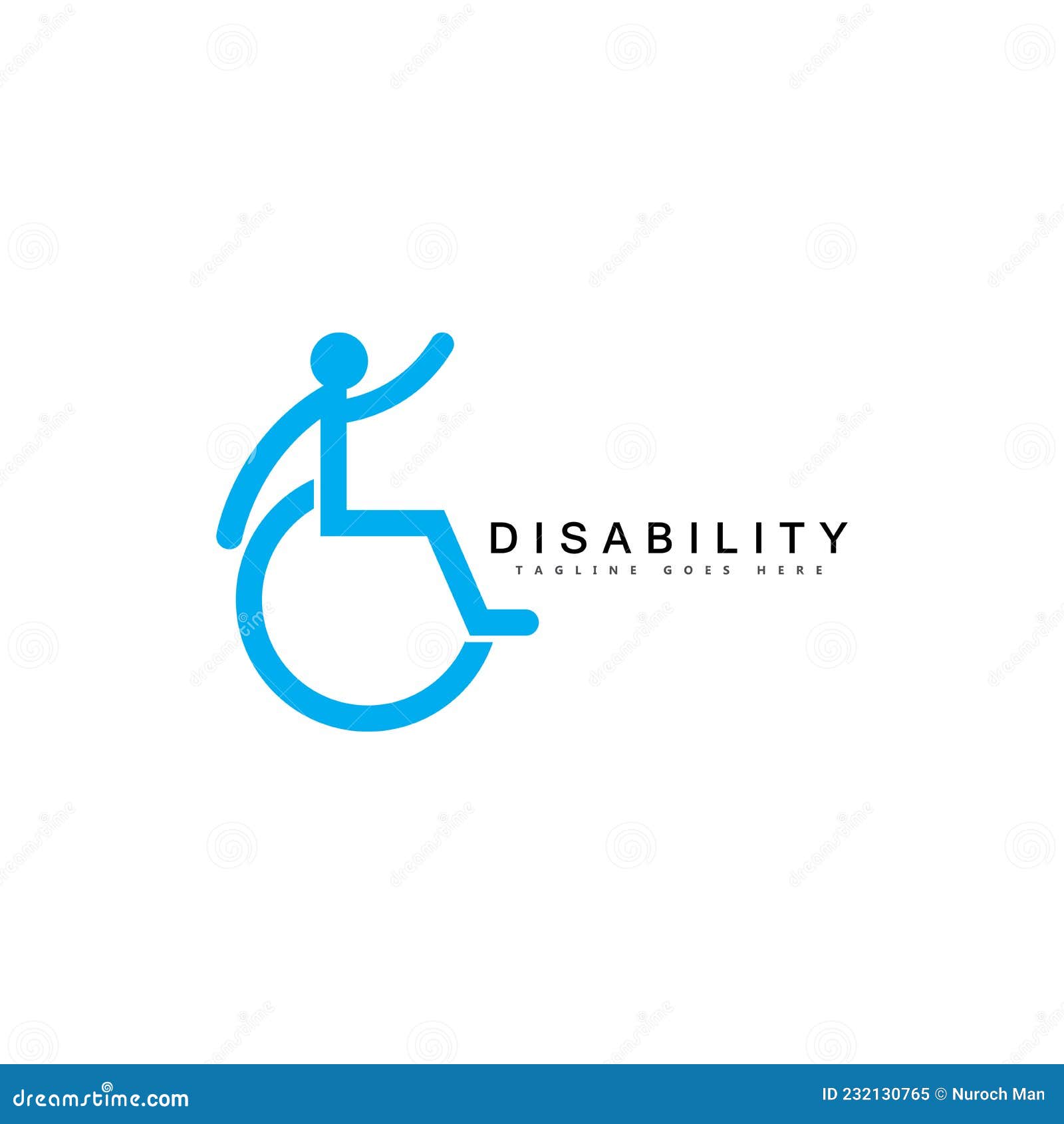 Modern Disabled People Support Logo. Stock Vector - Illustration of ...