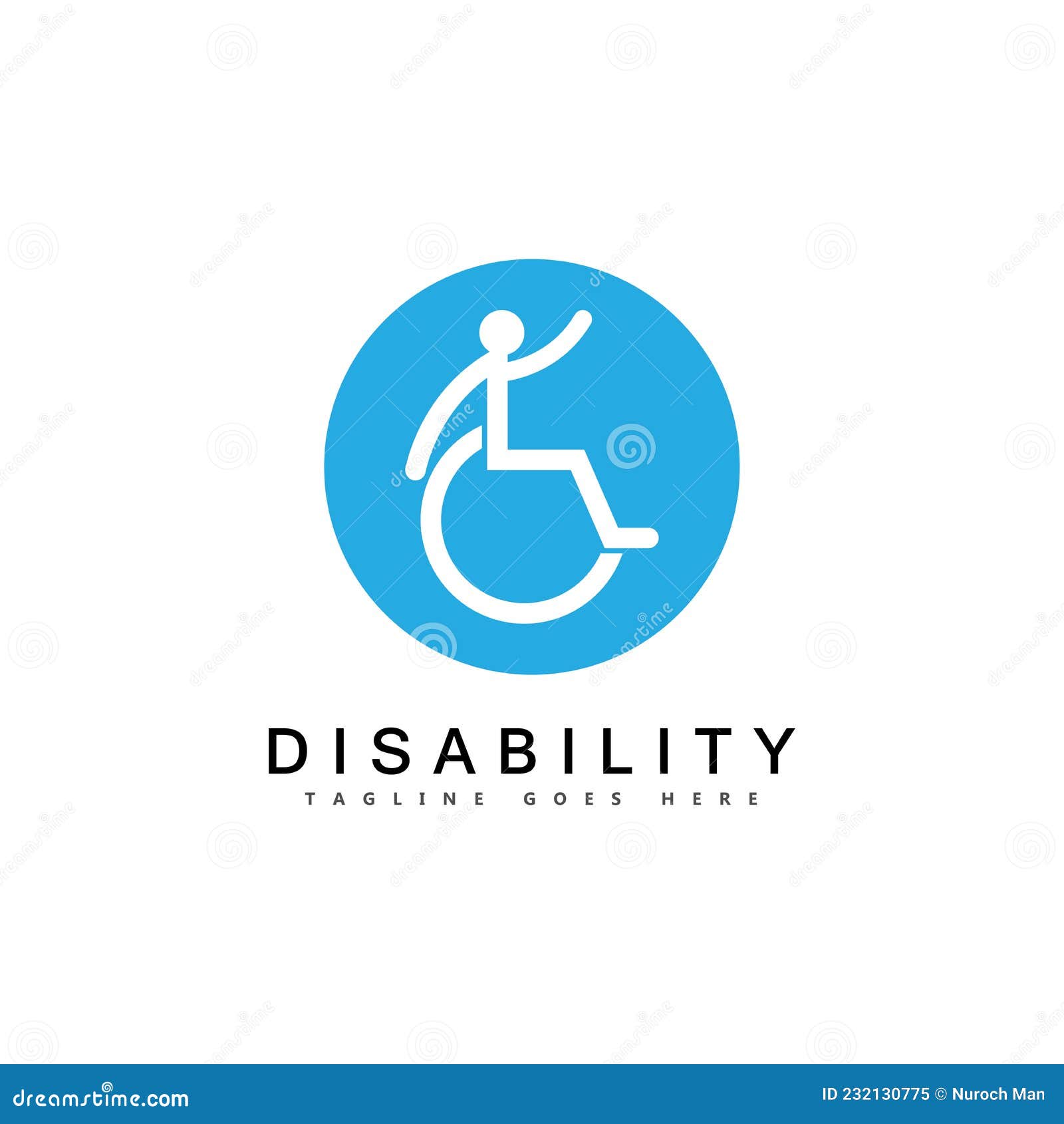 Modern Disabled People Support Logo. Stock Vector - Illustration of ...