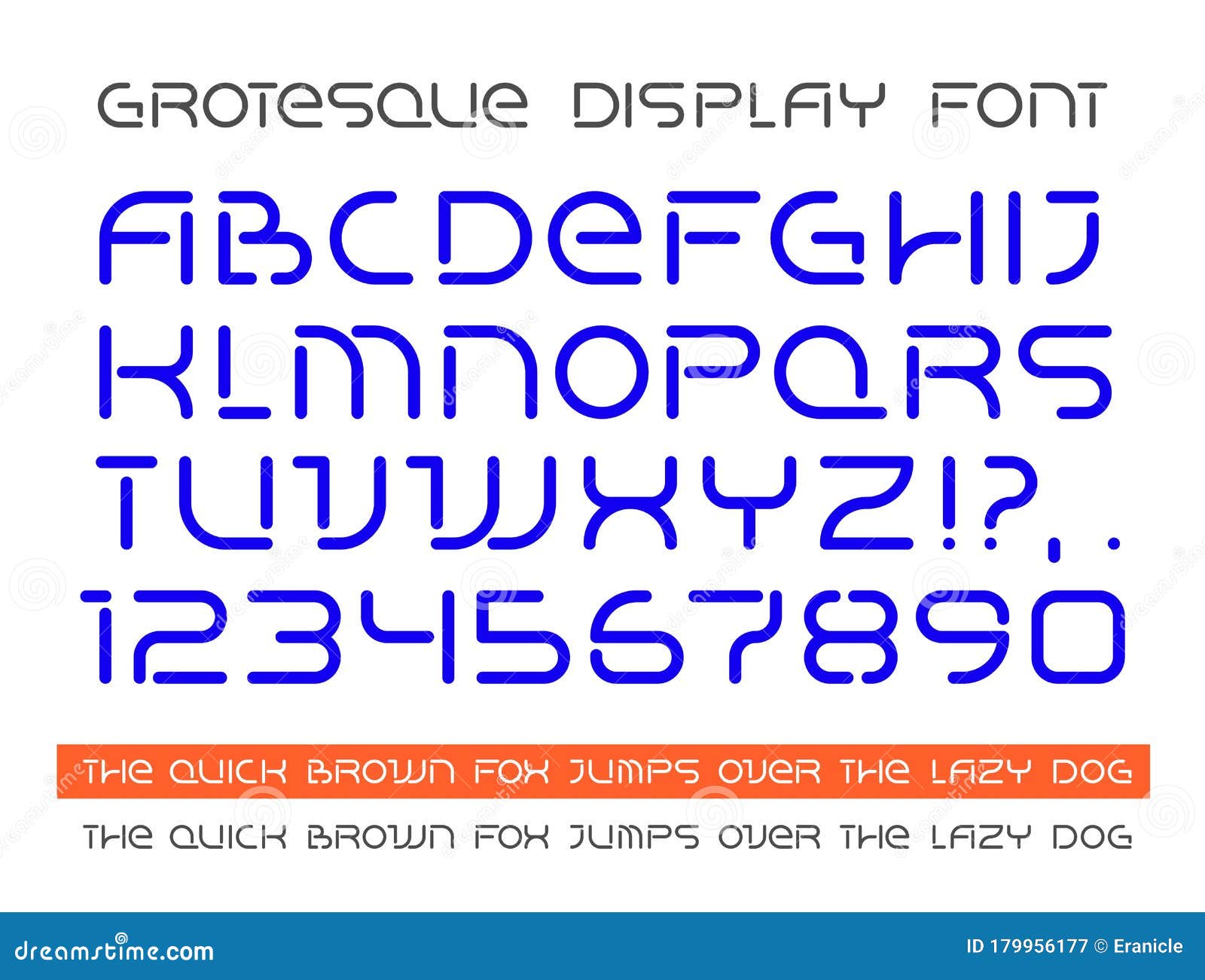 Modern Display Grotesque Font Stock Vector - Illustration of latin ...