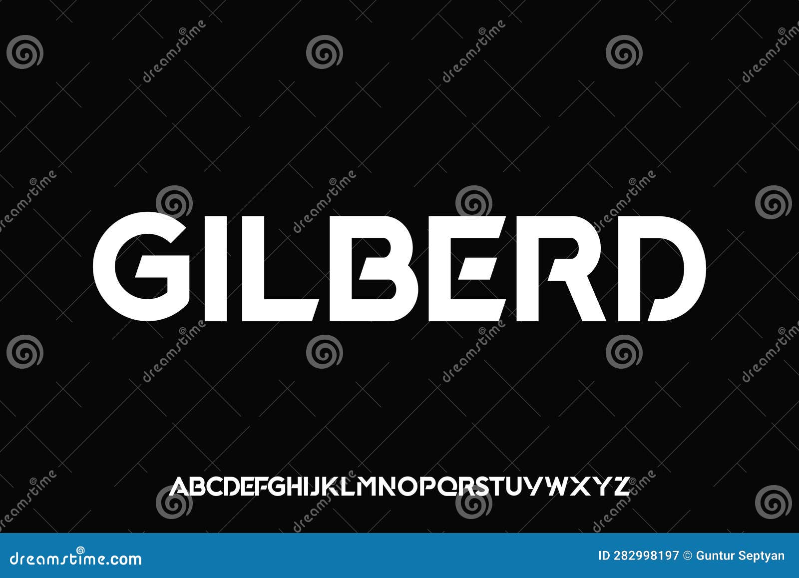 Modern Display Sans Serif Font Vector Design Stock Vector ...