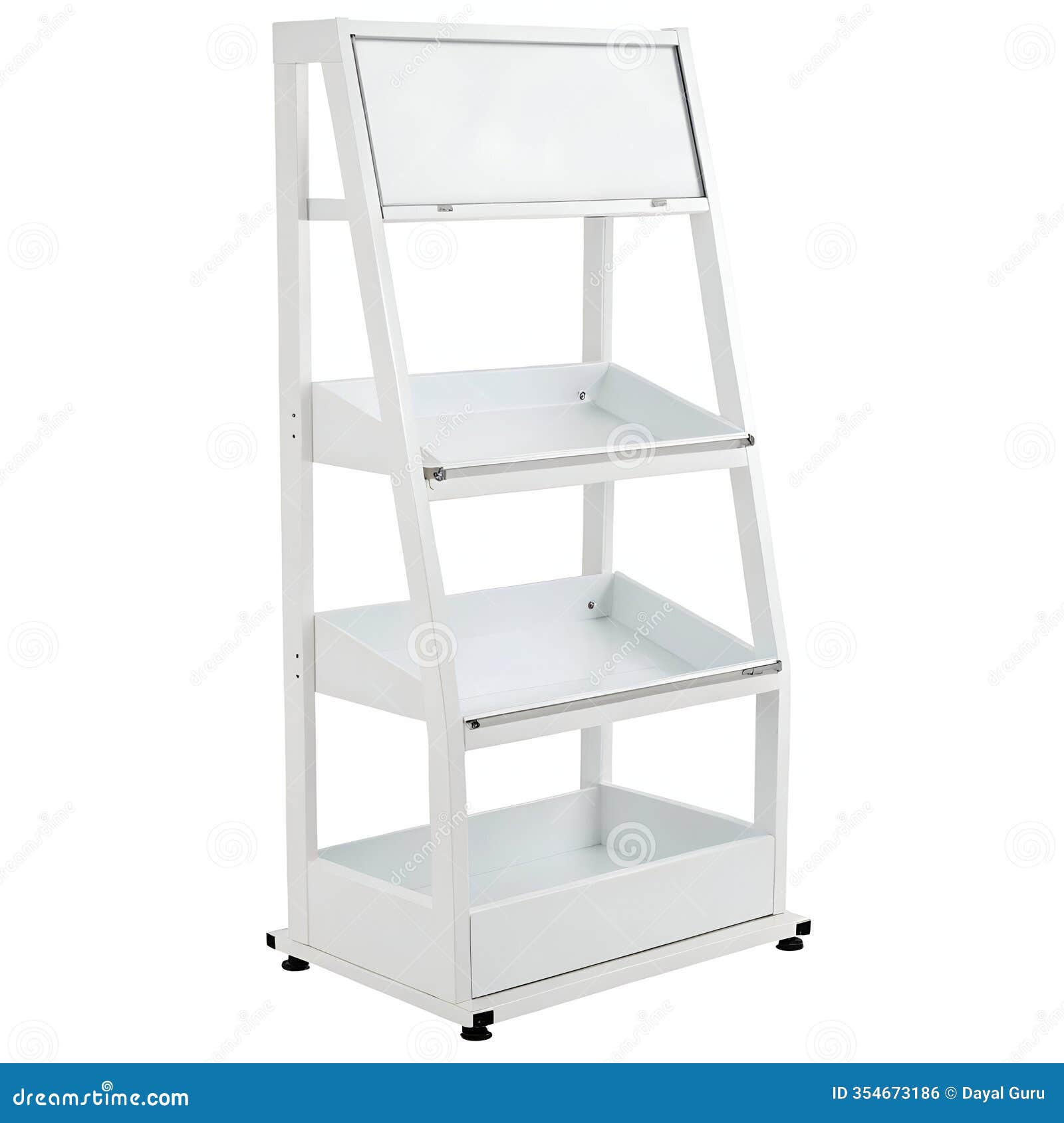 Modern Display Stand Isolated on White Background Stock Illustration ...