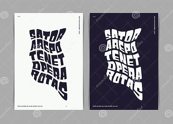 Modern Distorted Typography A4 Poster Template Stock Vector ...