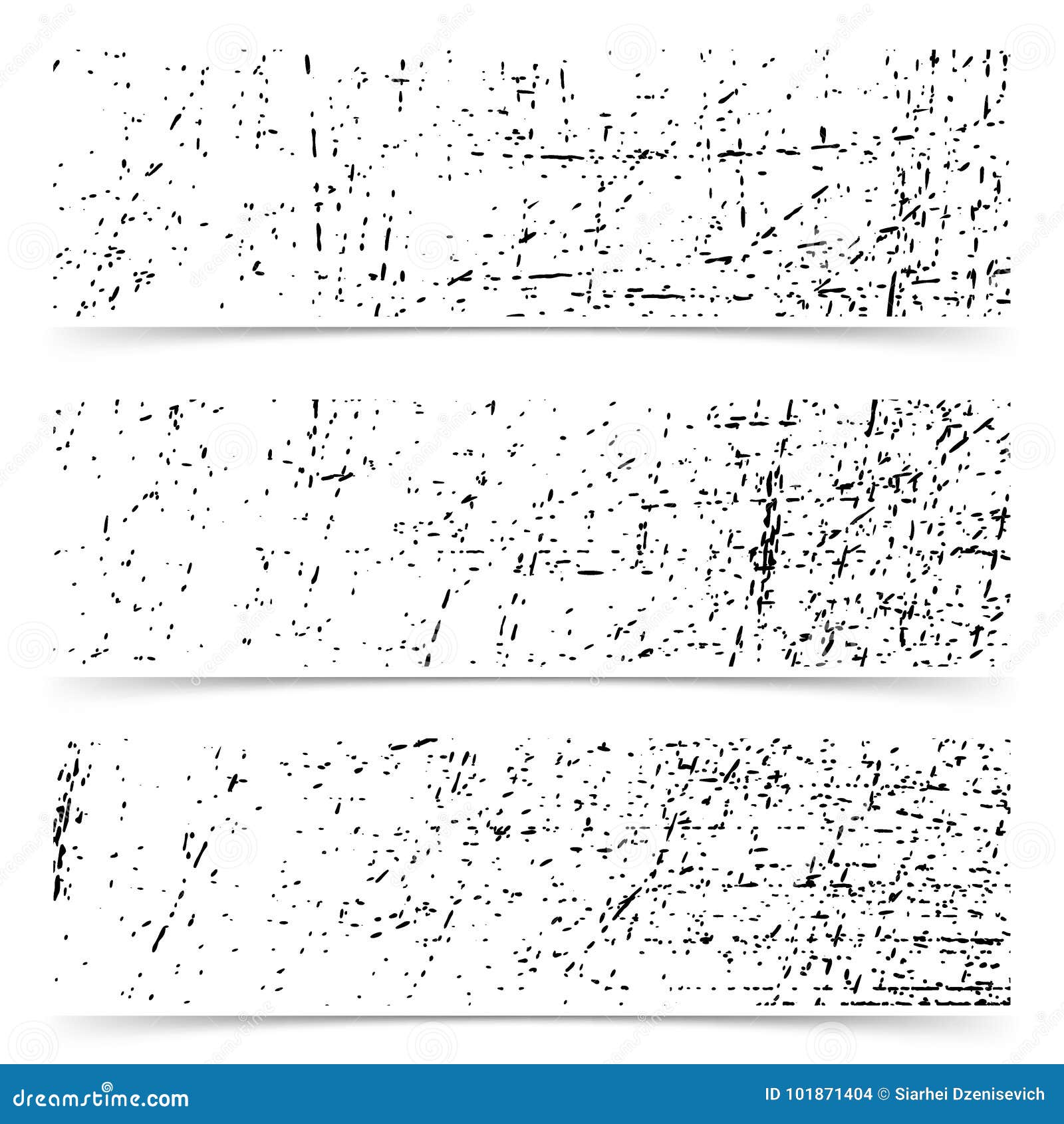 Modern Distressed Texture Black and White Cards Collection Stock Vector ...