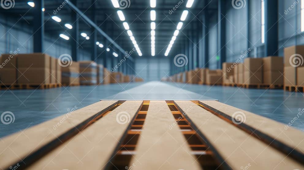 Modern Distribution Center Featuring a Conveyor System for Efficient ...