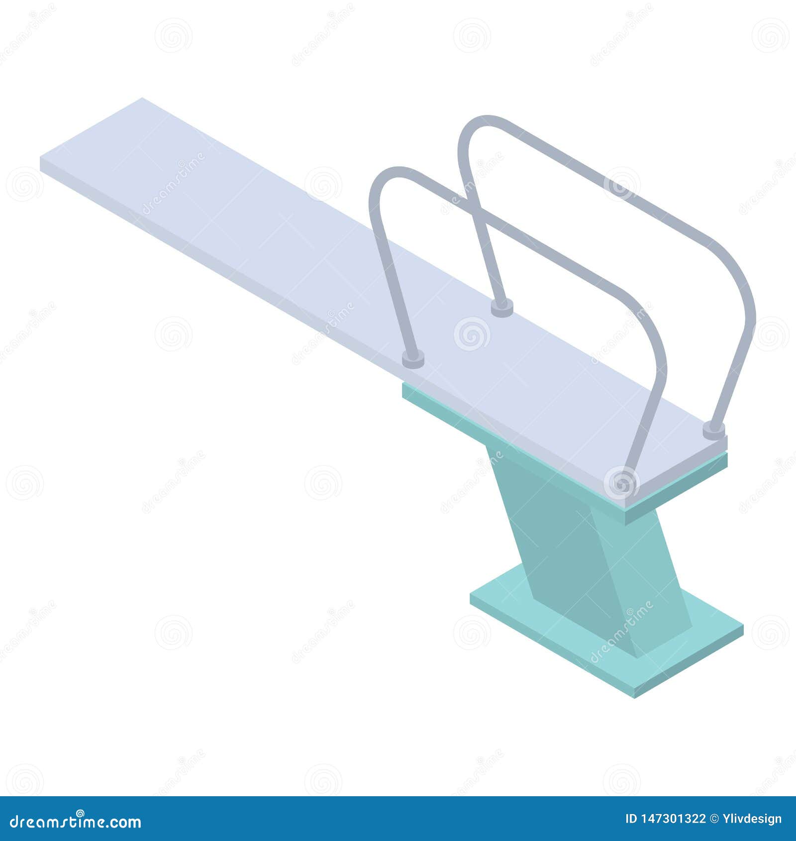 Modern Diving Board Icon, Isometric Style Stock Vector - Illustration ...