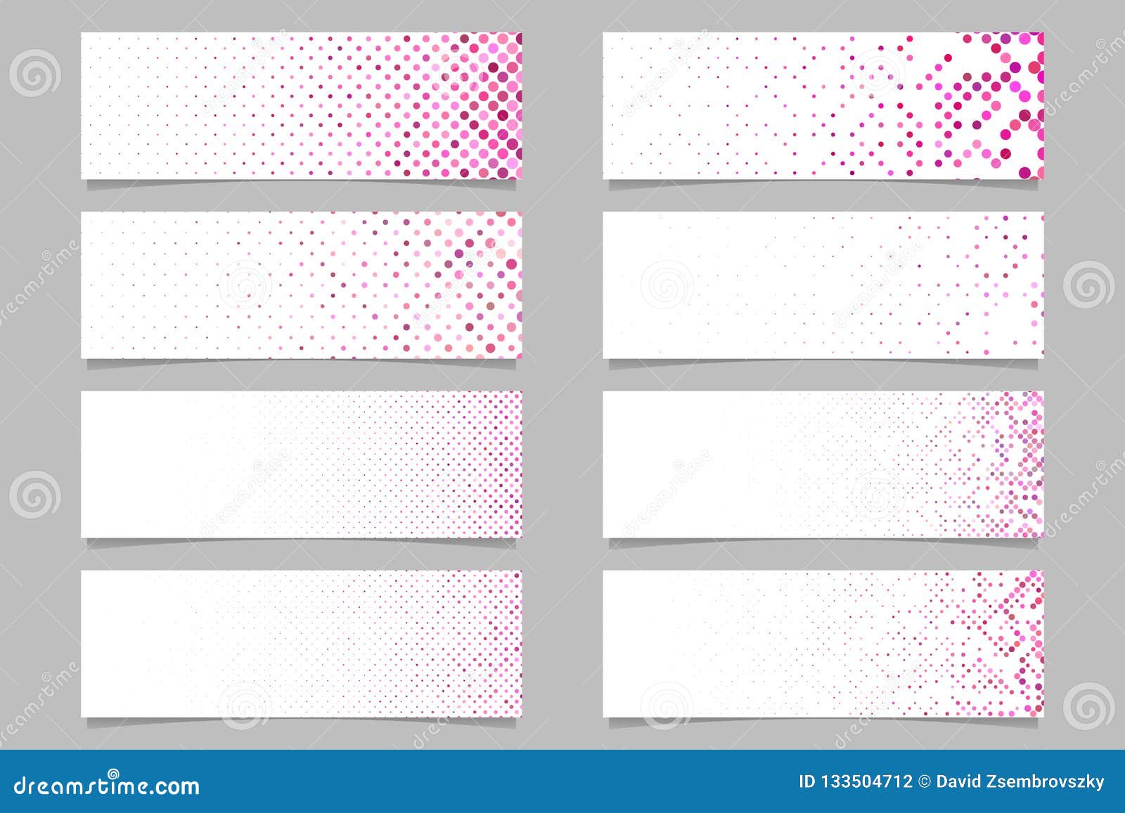 Modern Dot Pattern Banner Background Template Set Stock Vector ...