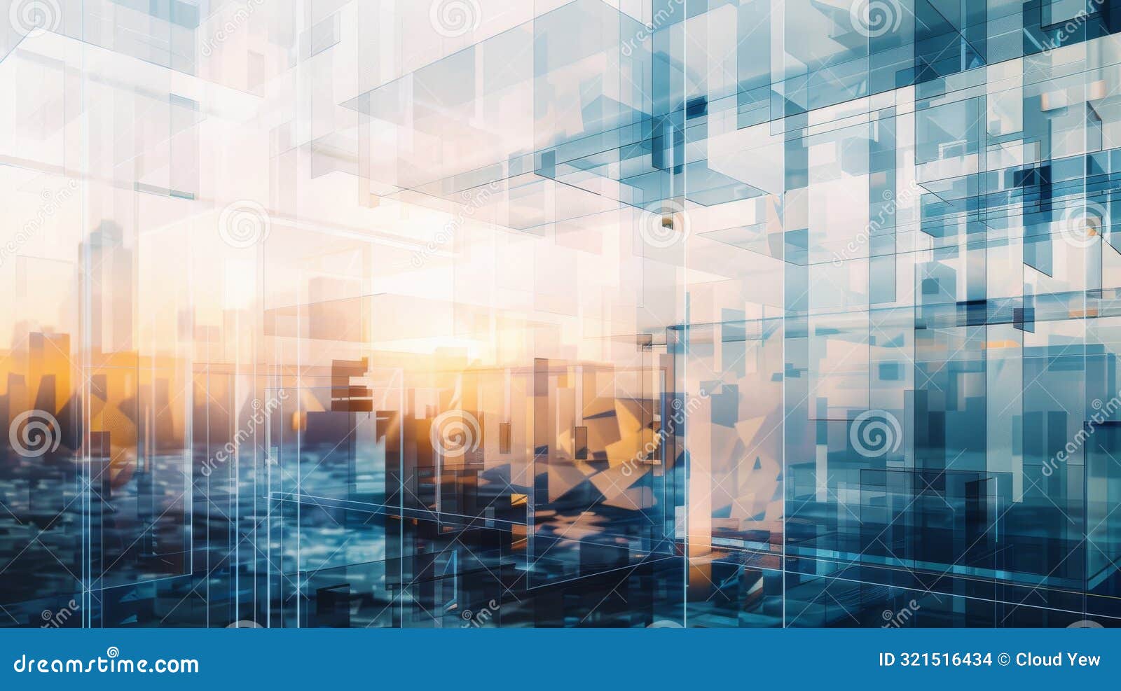 Modern Double Exposure Background Featuring Abstract Geometric Designs ...