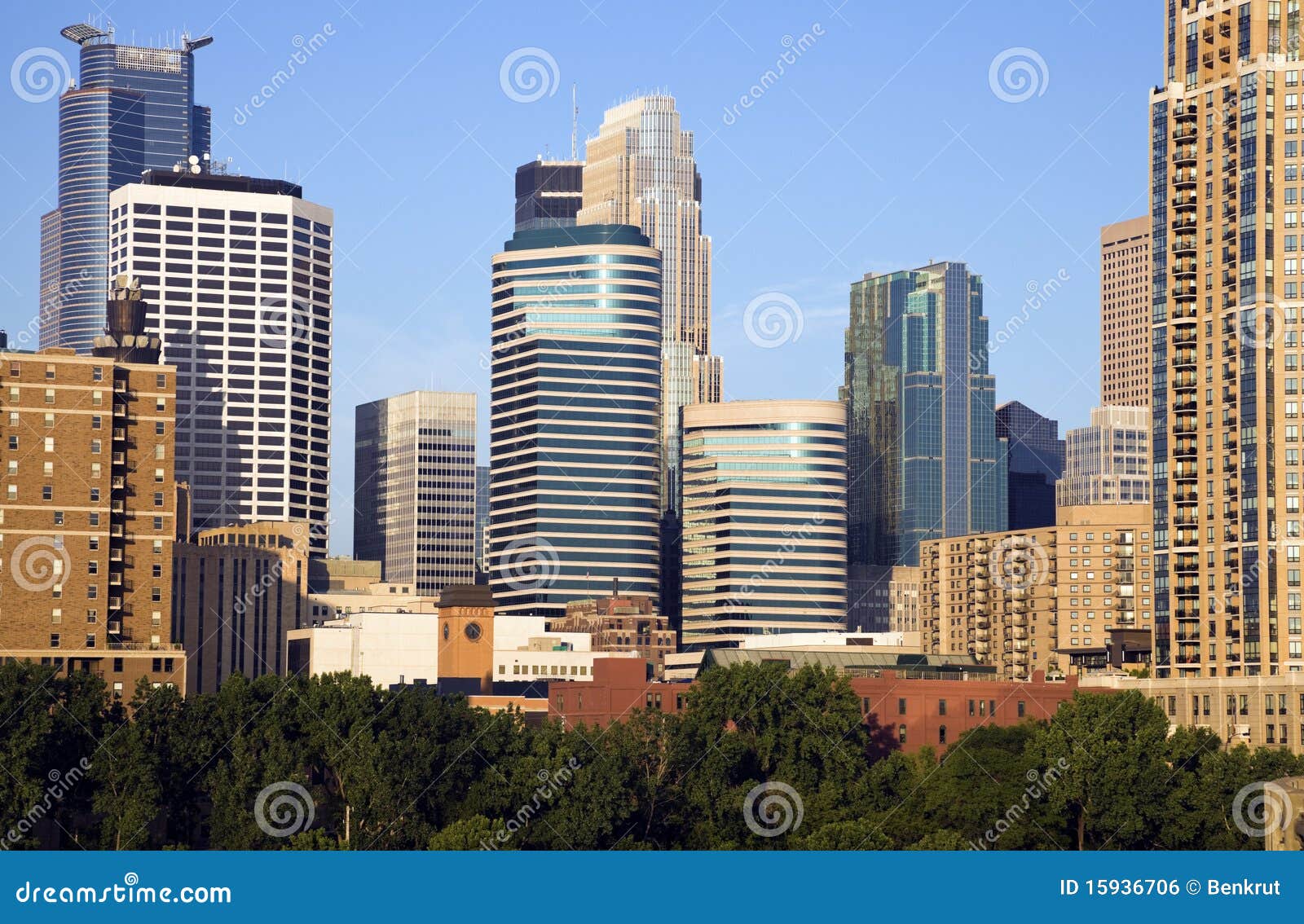 Modern Downtown of Minneapolis Stock Photo - Image of minneapolis ...