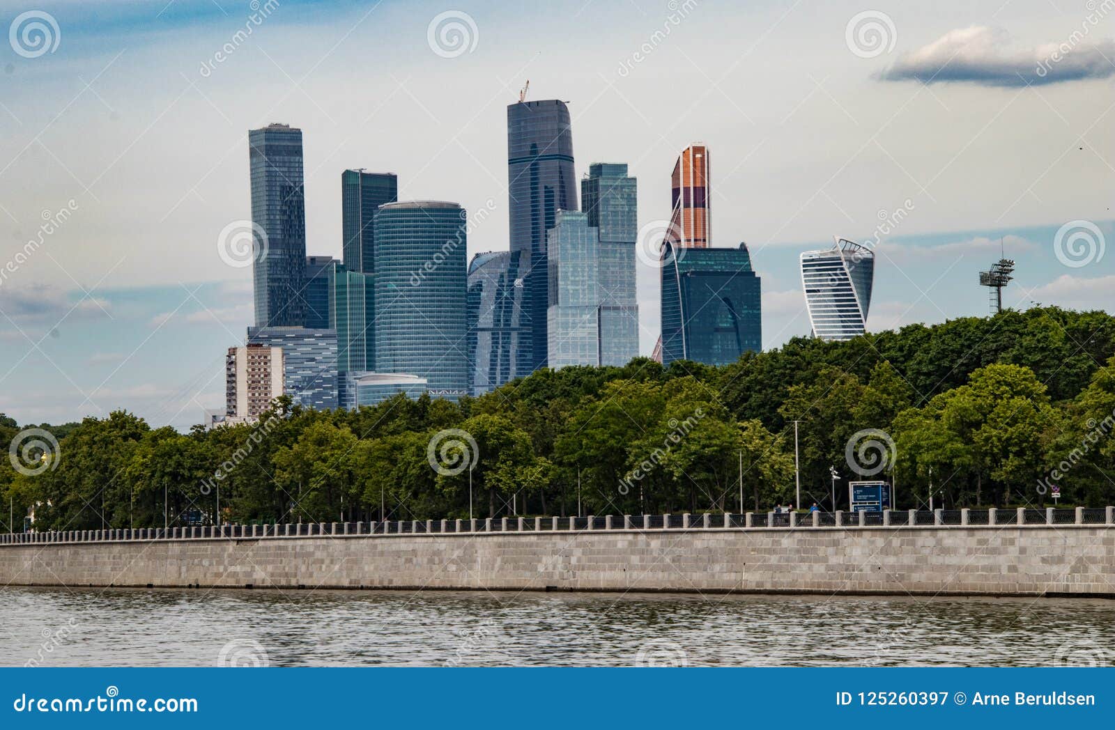 A Modern Downtown Moscow stock image. Image of concerts - 125260397