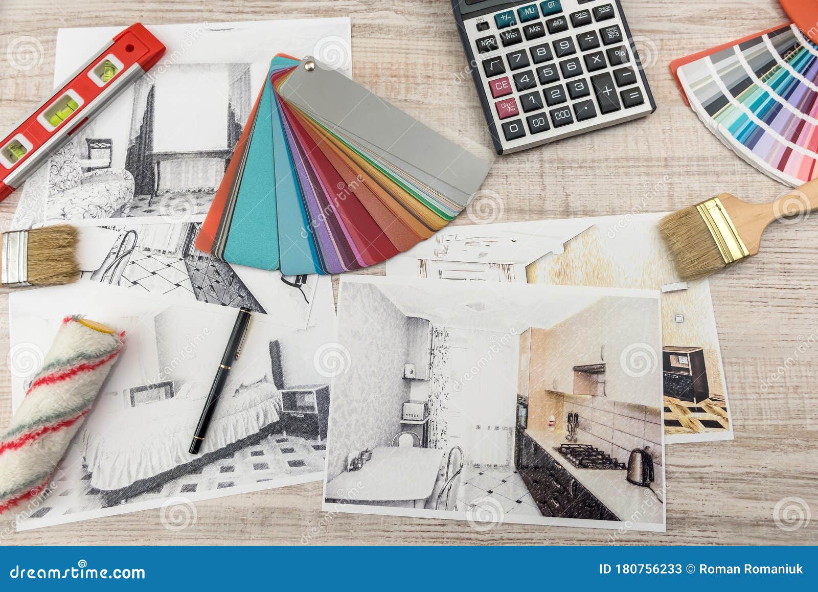 Modern Drawing Pencil Sketch of a Room. Interior Design Projects ...