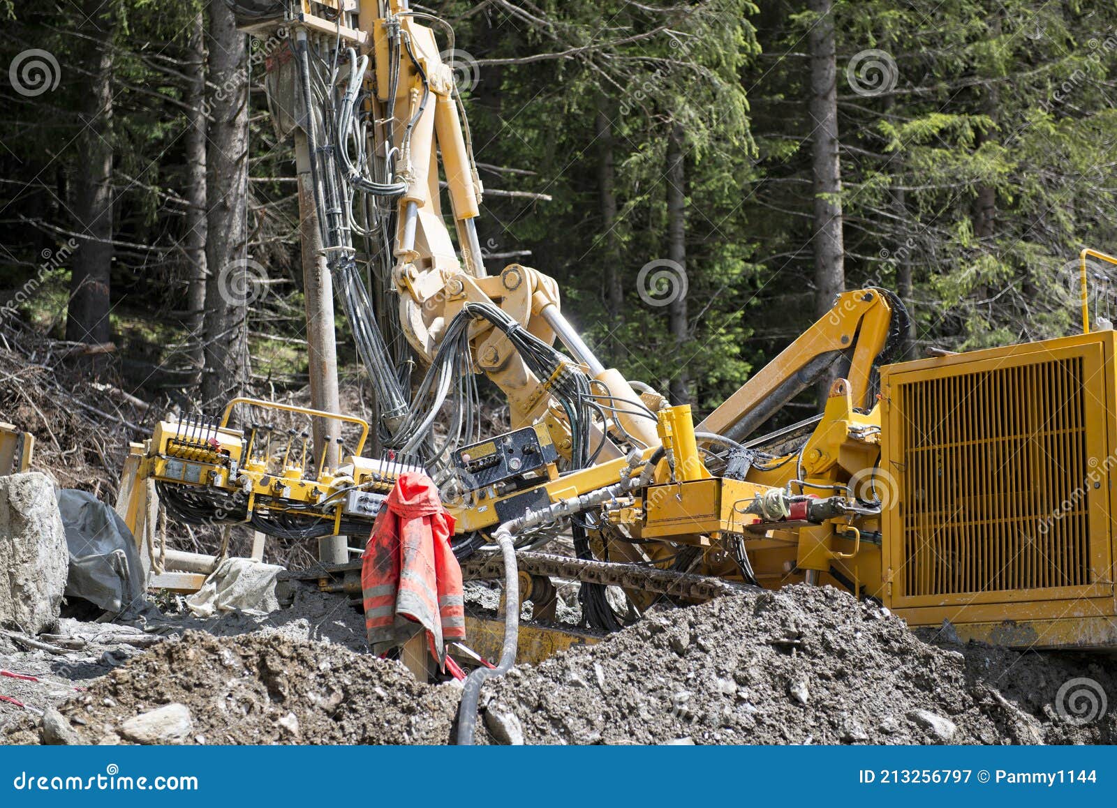 A modern drill rig. stock image. Image of control, panel - 213256797