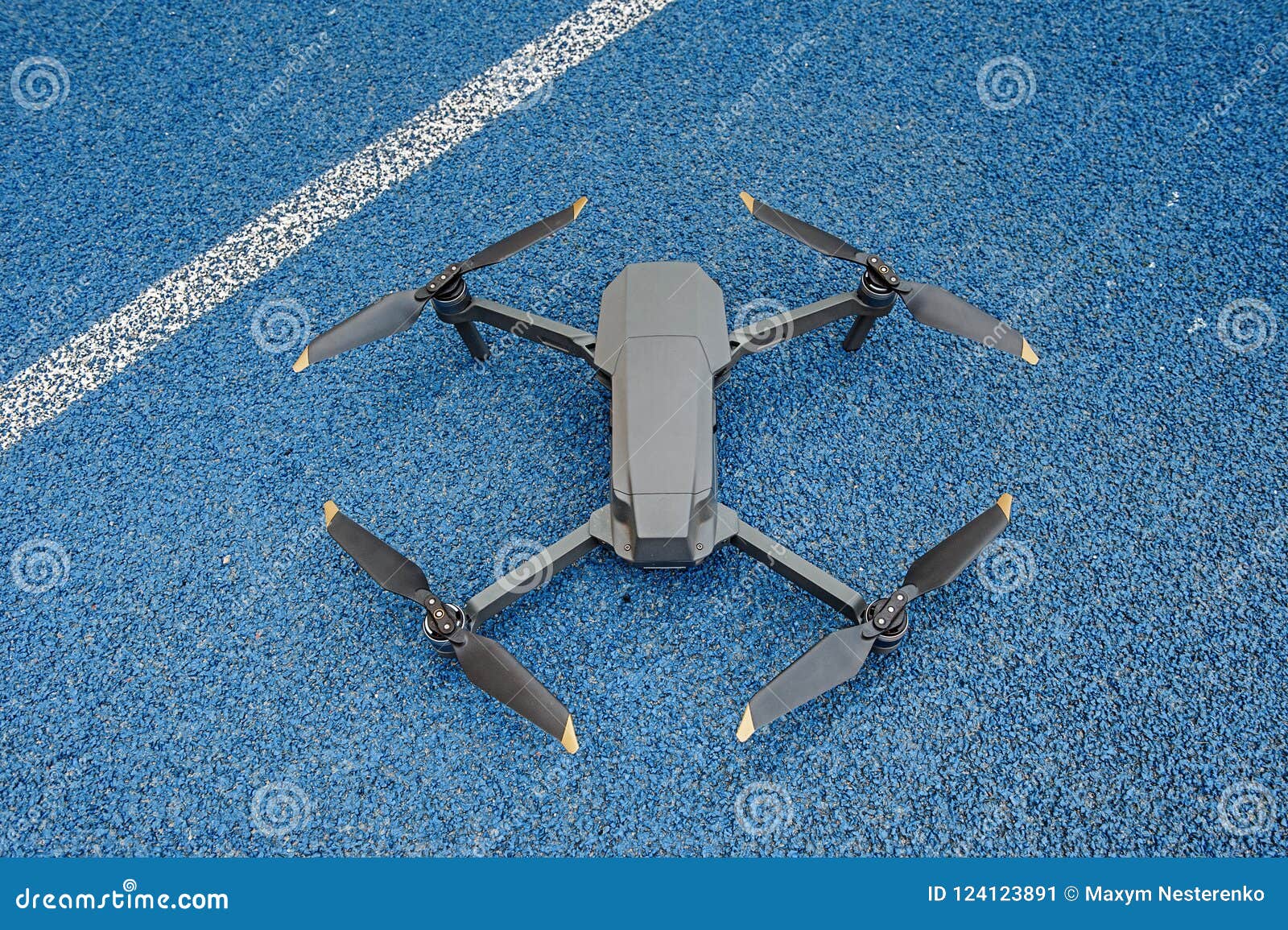 Modern drone. Top view stock image. Image of modern - 124123891