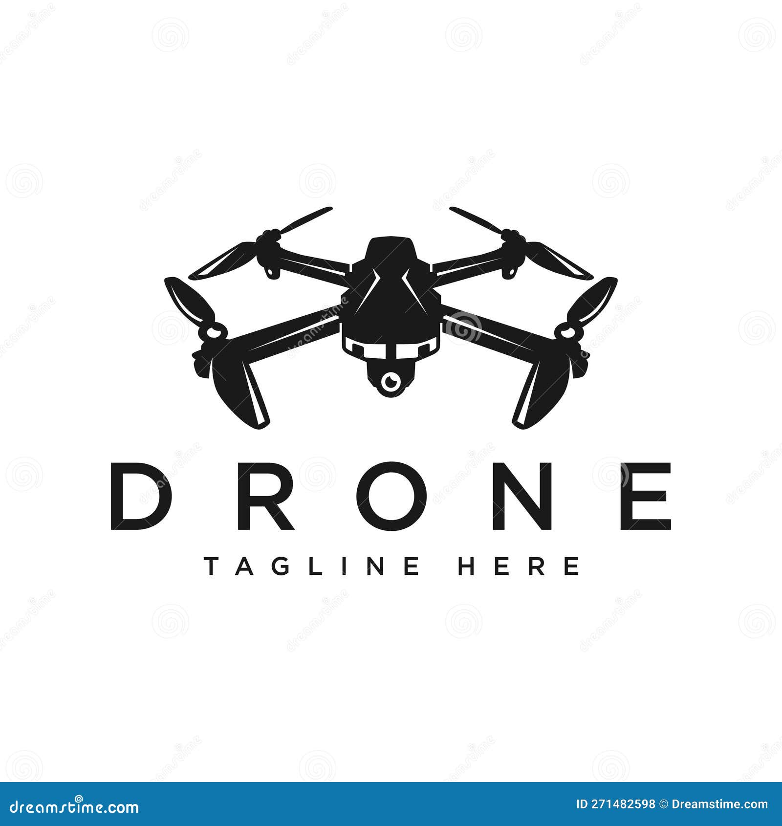 Modern Drone Vector Illustration Logo Stock Vector - Illustration of ...