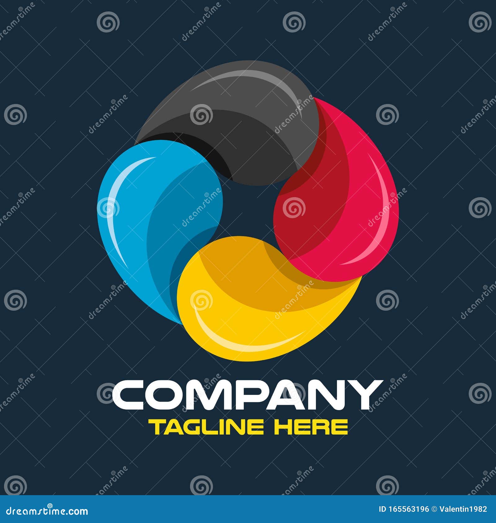 Modern Drop and Print Logo. Vector Illustration Stock Vector ...