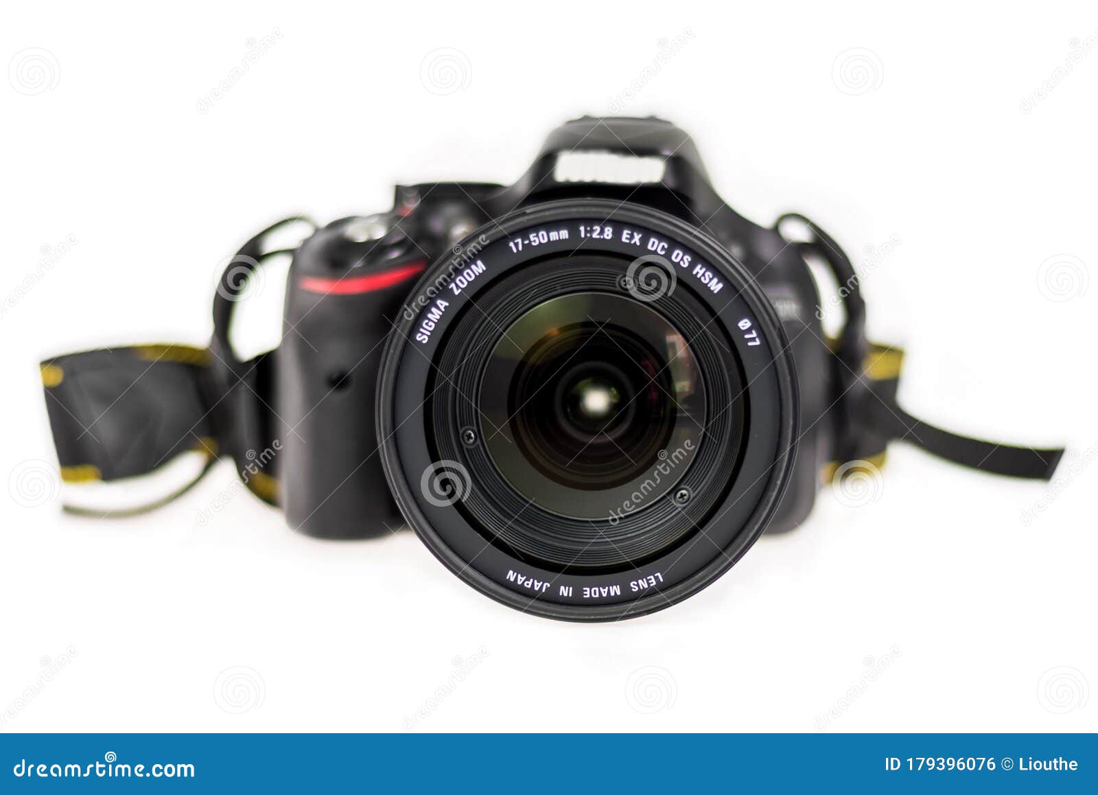 Modern DSLR Camera Over White Stock Photo - Image of black, 67mm: 179396076