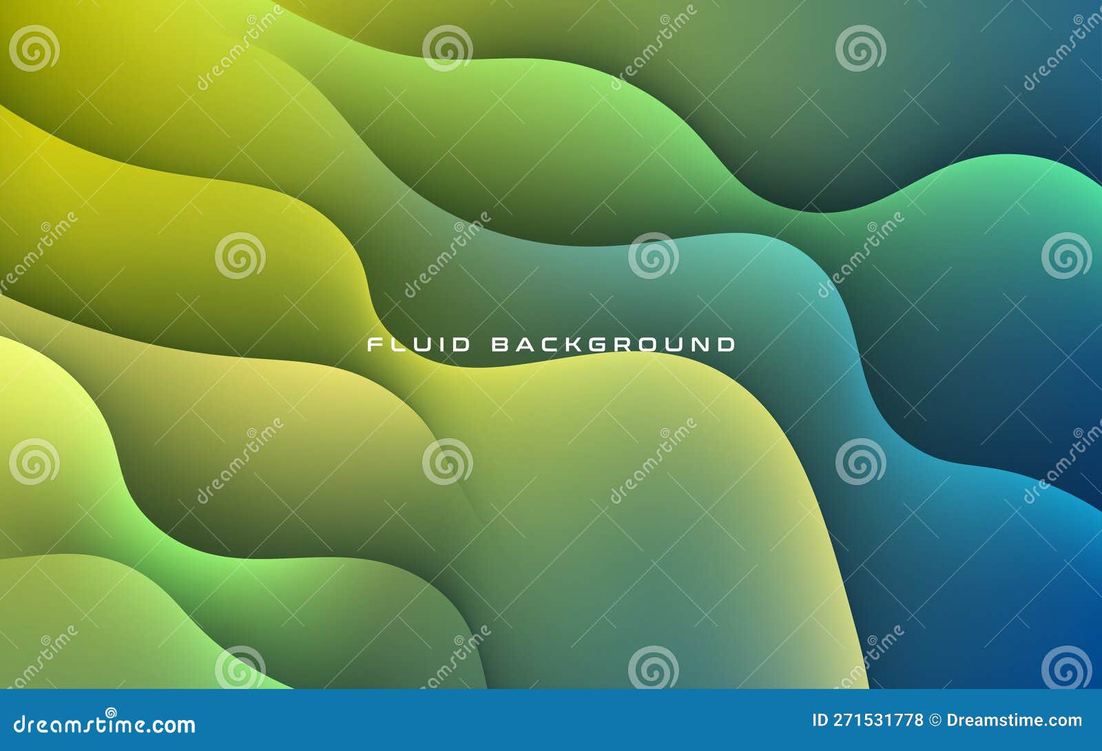 Modern Dynamic Blue Green Wave Shape Shadow and Light Dimension ...