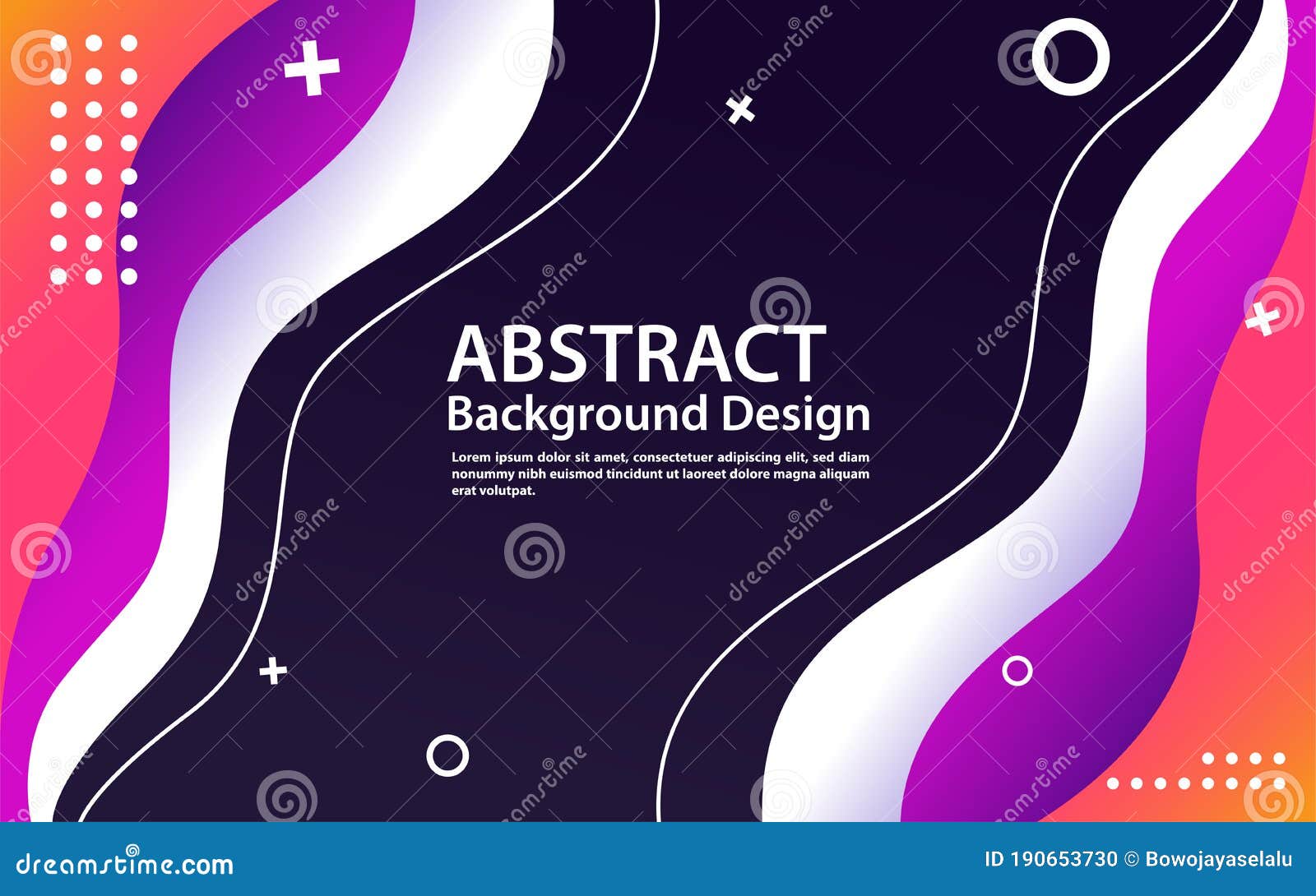 Modern Dynamic Design with Colorful Fluid Shape Composition. Graphic ...
