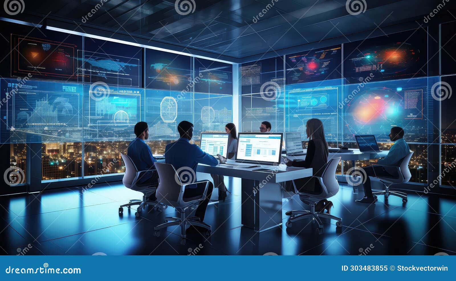 Modern Dynamic Technology Background Stock Illustration - Illustration ...