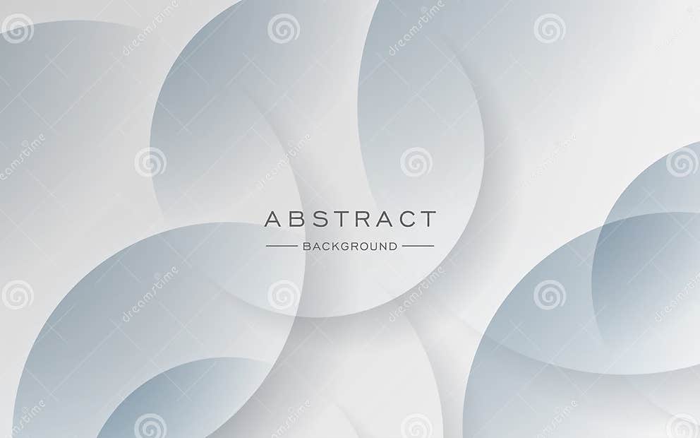 Modern Dynamic White Gray Circle Shape Shadow and Light Dimension ...