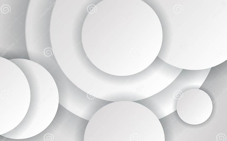Modern Dynamic White Gray Circle Shape Shadow and Light Dimension ...