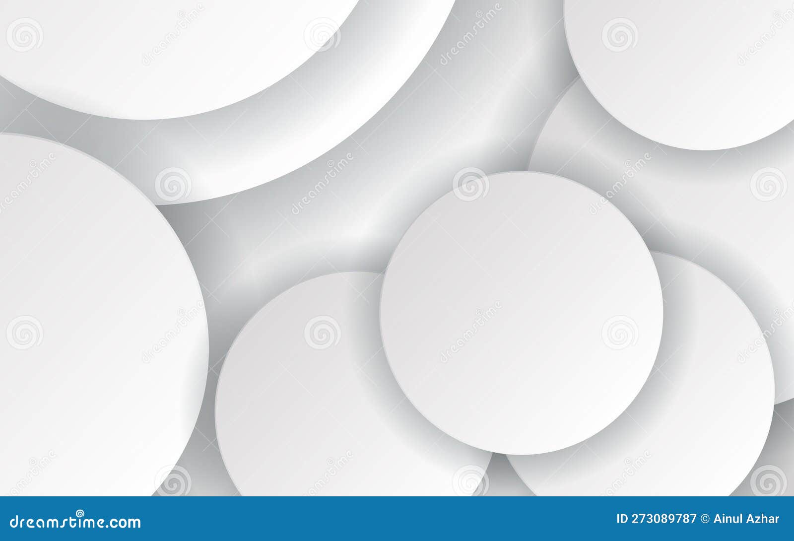 Modern Dynamic White Gray Circle Shape Shadow and Light Dimension ...