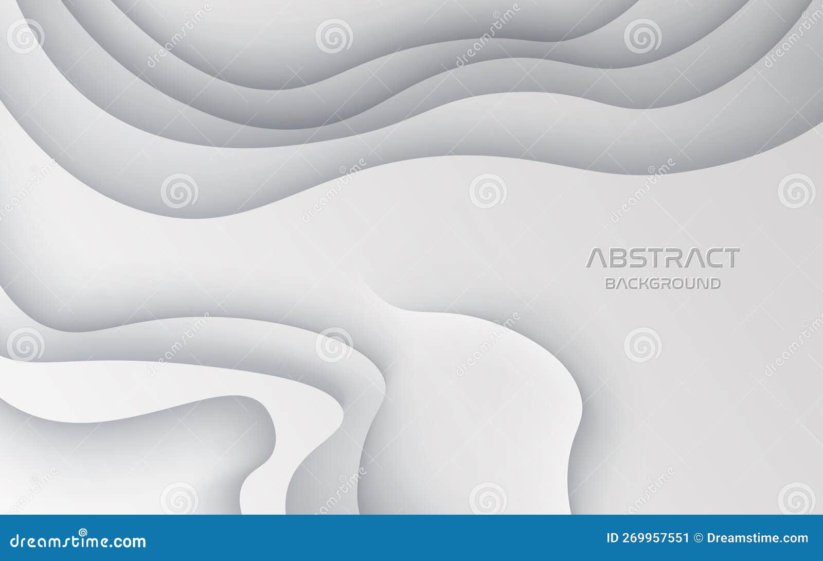 Modern Dynamic White Gray Wave Shape Shadow and Light Dimension ...