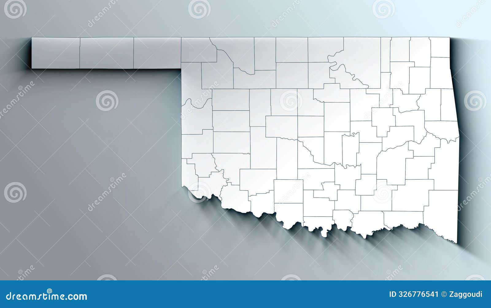 Oklahoma Counties Map Royalty-Free Stock Image | CartoonDealer.com ...