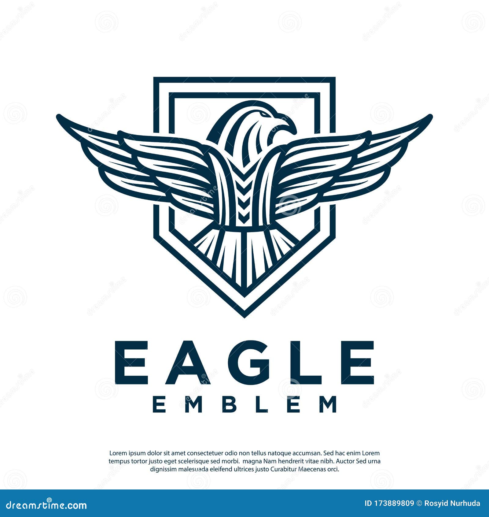 Modern Eagle Emblem Vector Logo Stock Vector - Illustration of claw ...