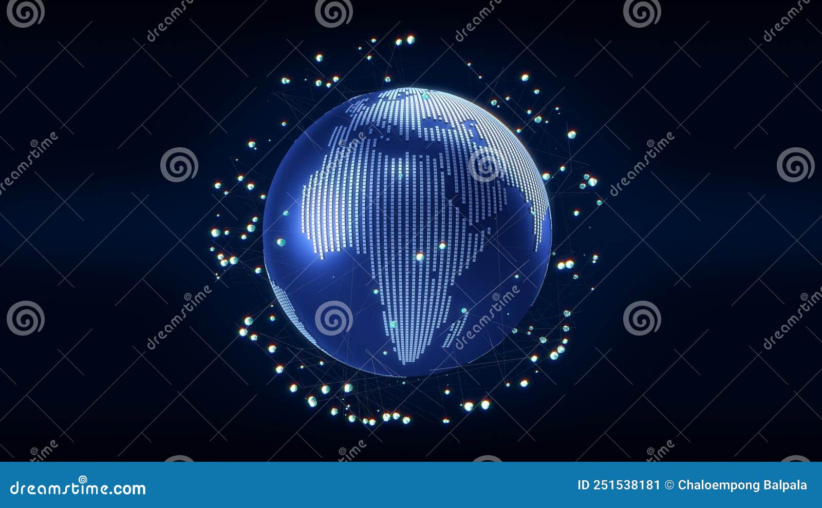 Modern Earth Concept, Technological Digital Globe World and Futuristic ...