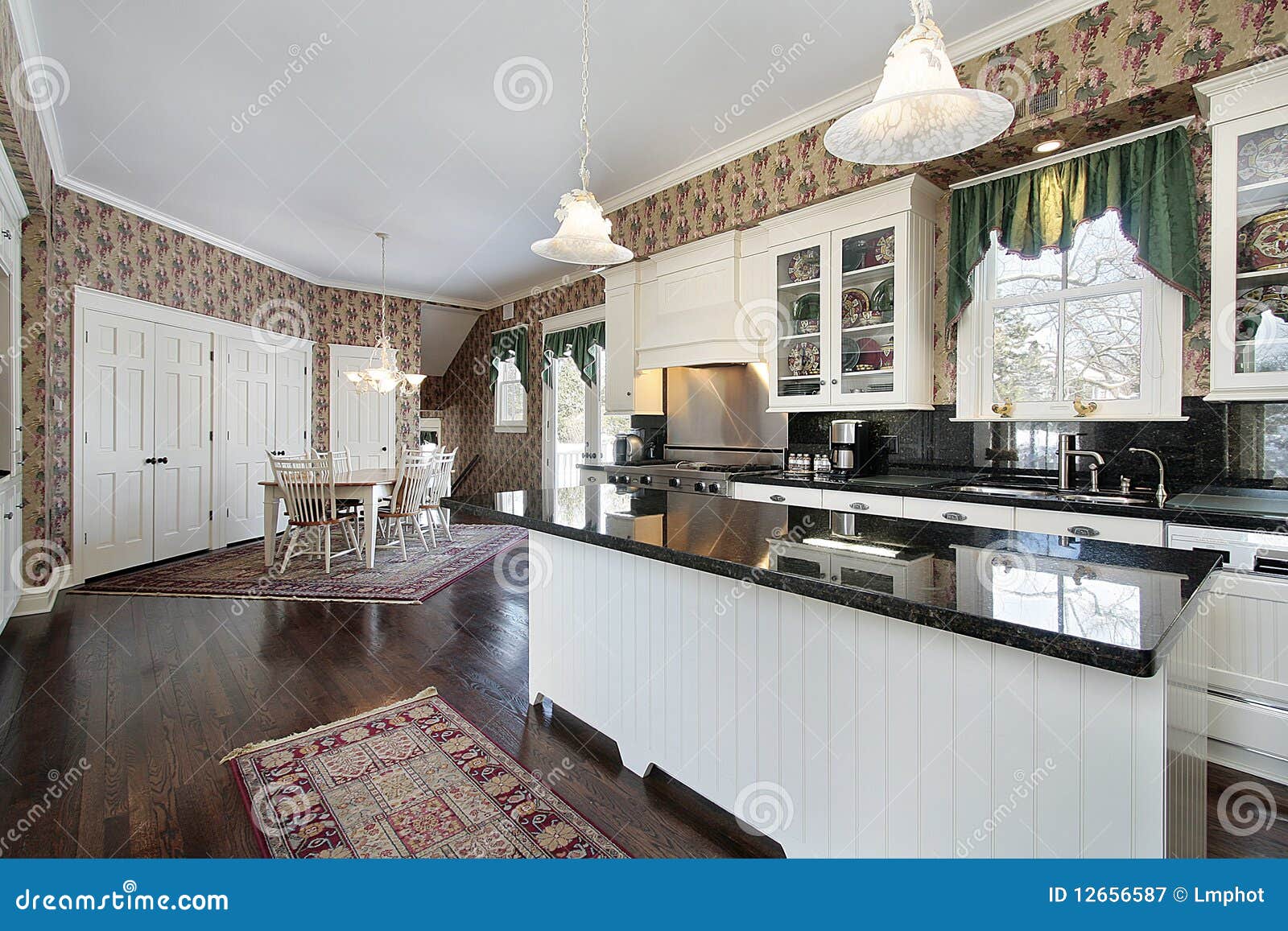 Modern eating area stock image. Image of upscale, kitchen - 12656587