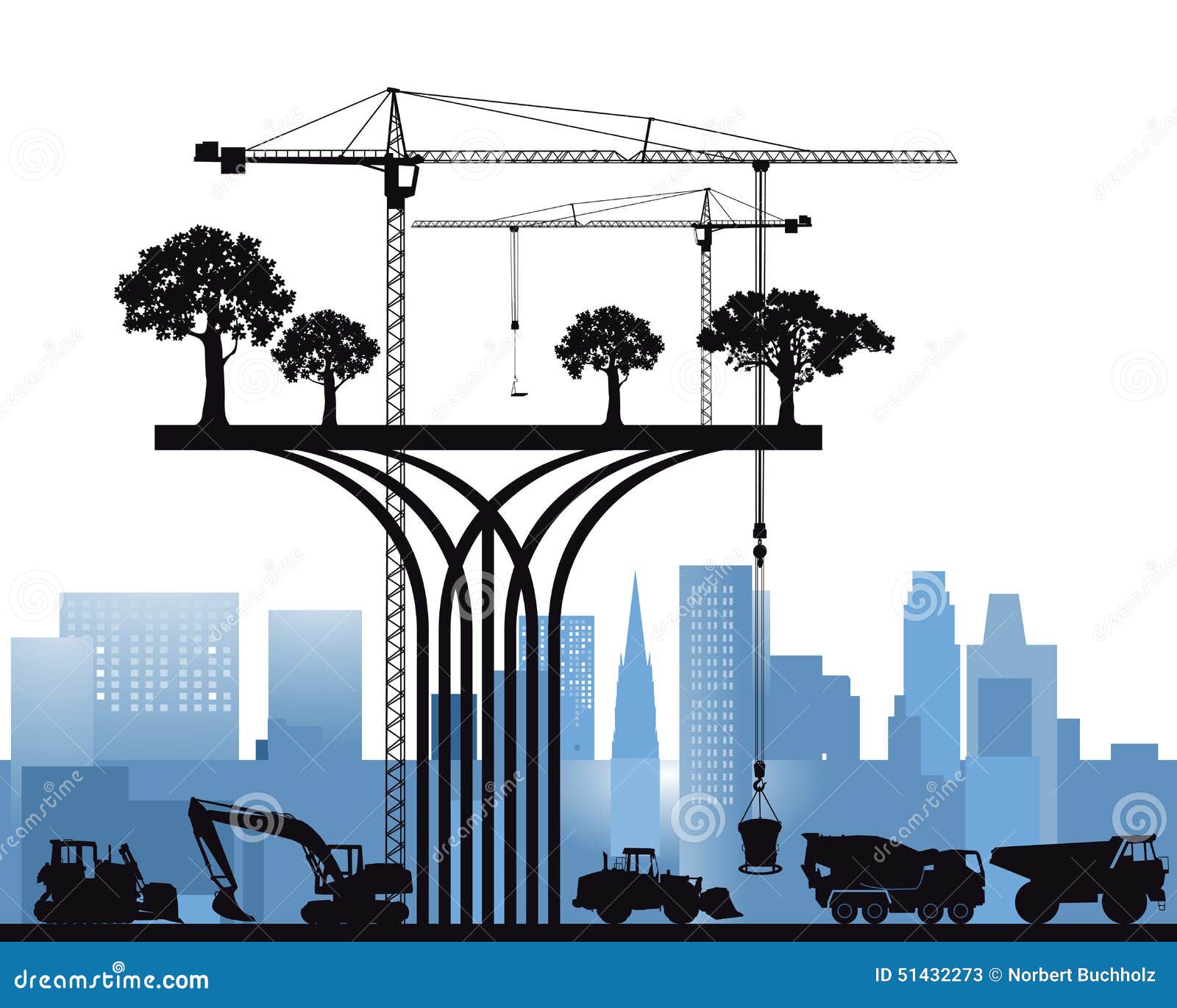 Modern ecological building stock vector. Illustration of white - 51432273