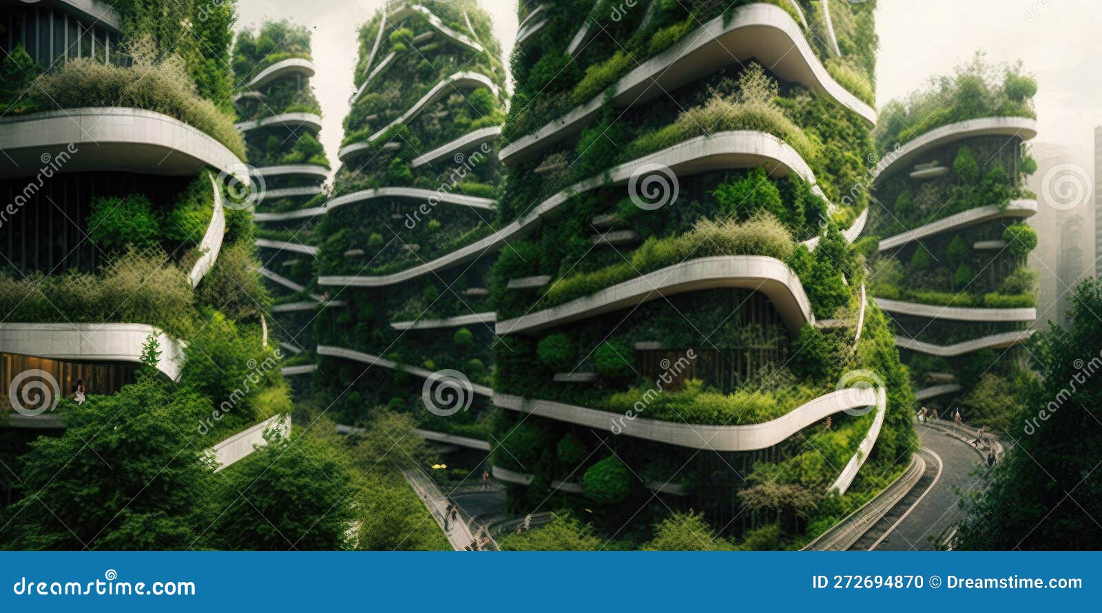 Modern Ecological Urban Architecture. Generative Ai Stock Photo - Image ...