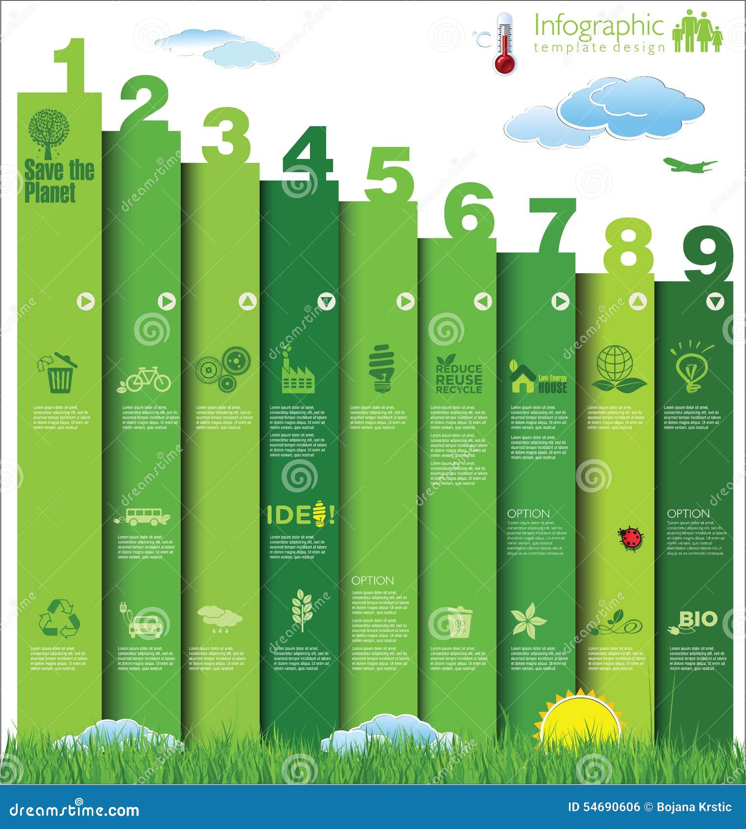 Modern Ecology Design Layout Stock Illustration - Illustration of color ...