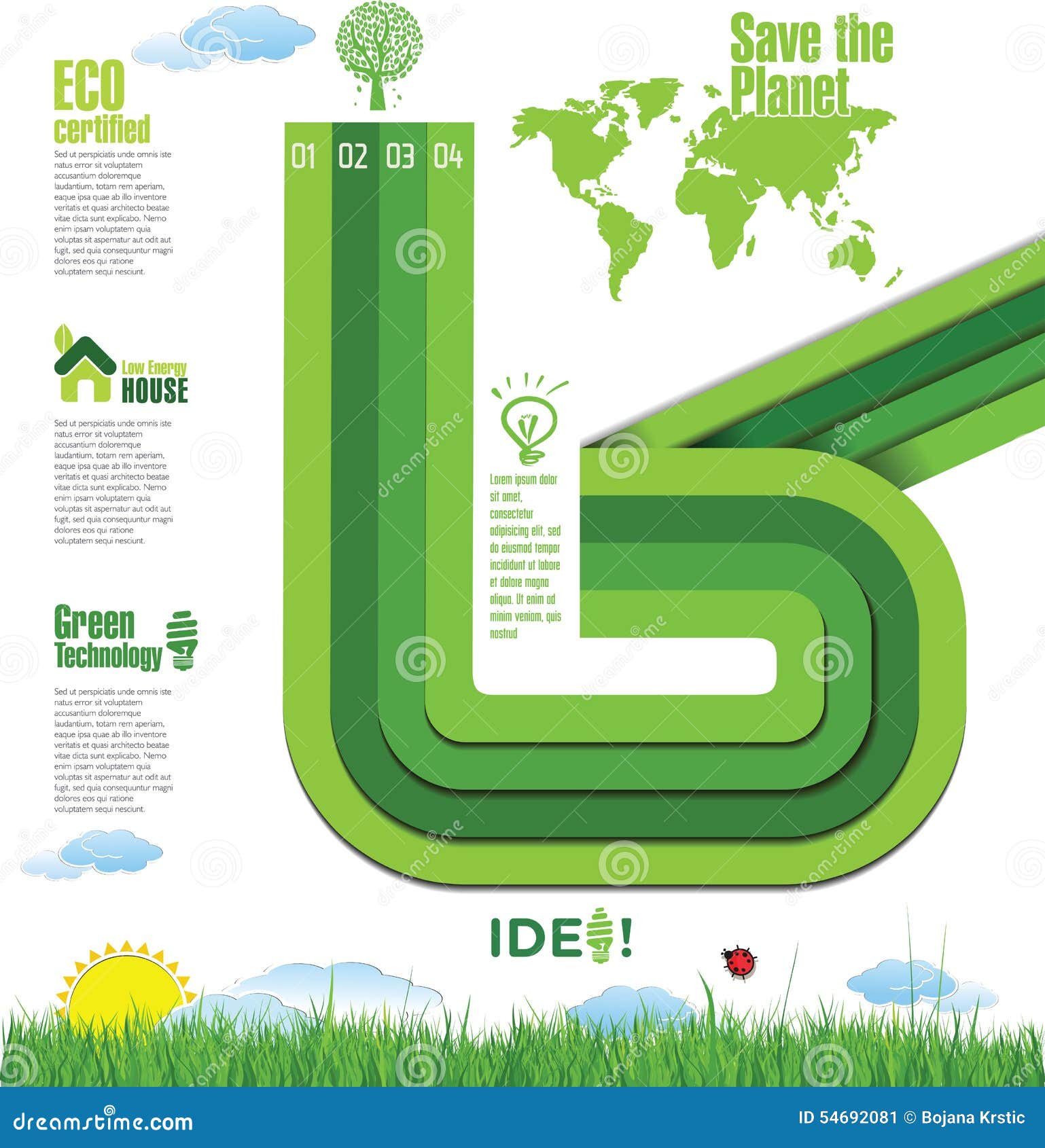 Modern Ecology Design Layout Stock Illustration - Illustration of ...