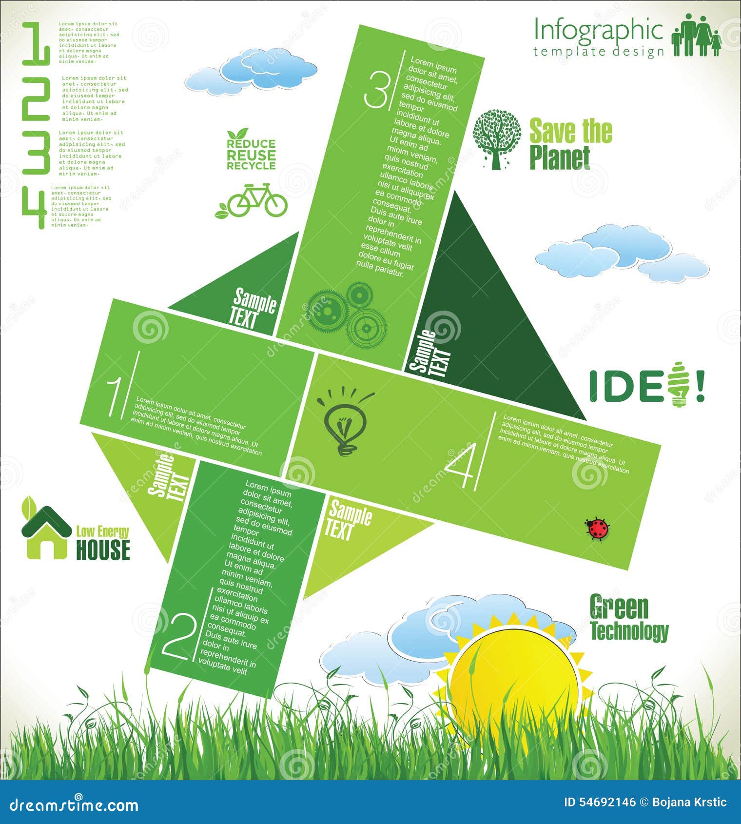 Modern Ecology Design Layout Stock Illustration - Illustration of ...
