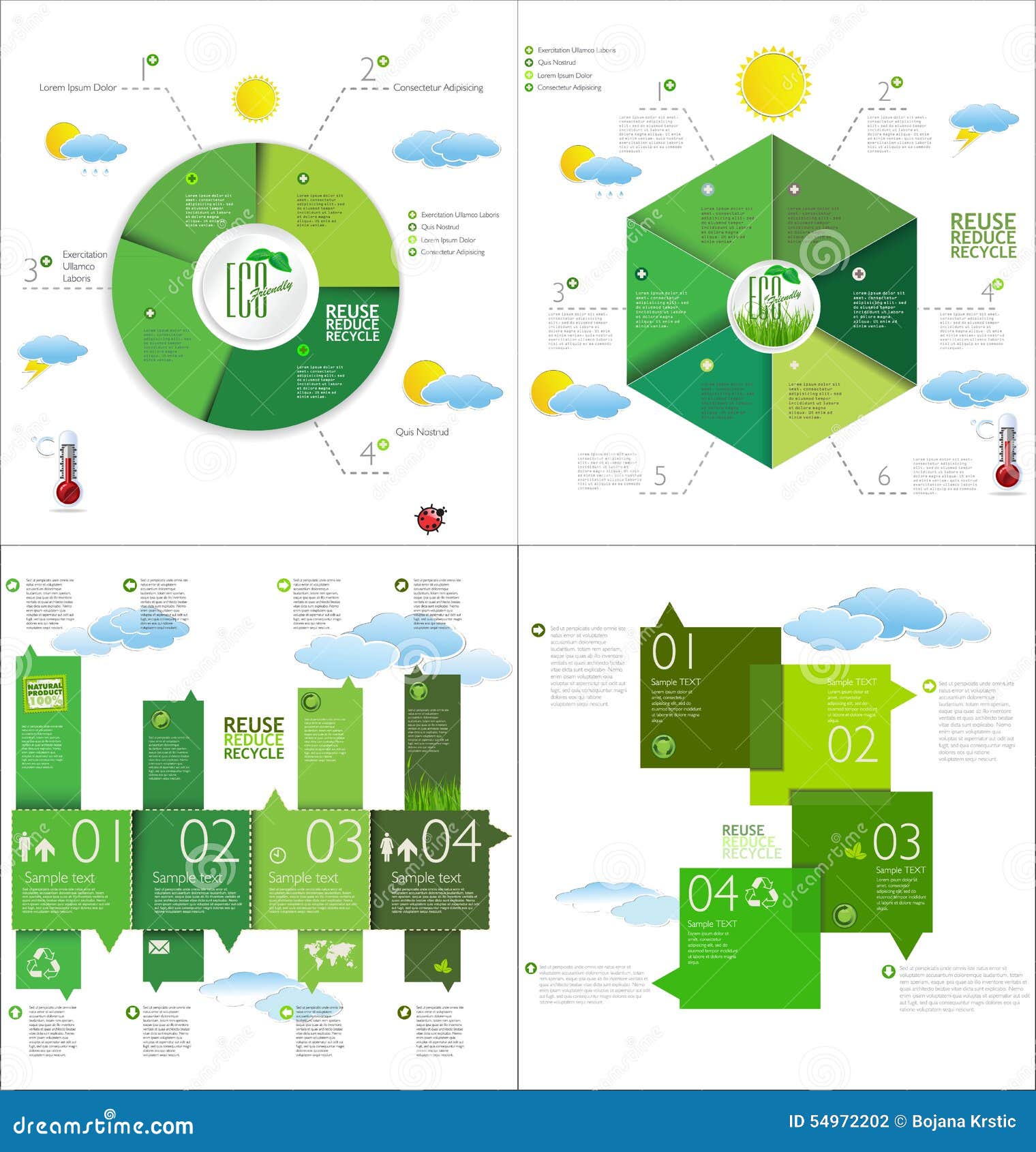 Modern Ecology Design Template, Collection Stock Illustration ...