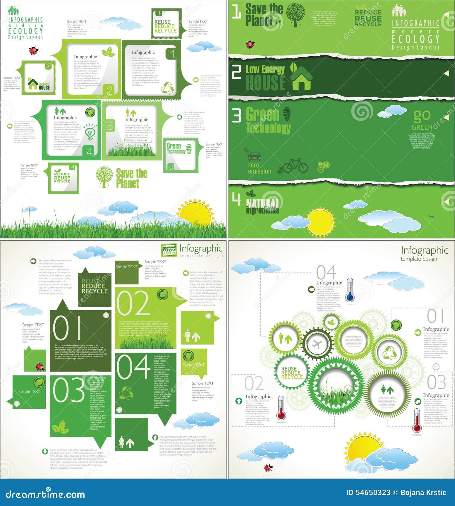 Modern Ecology Infographic Design Layout Stock Illustration ...