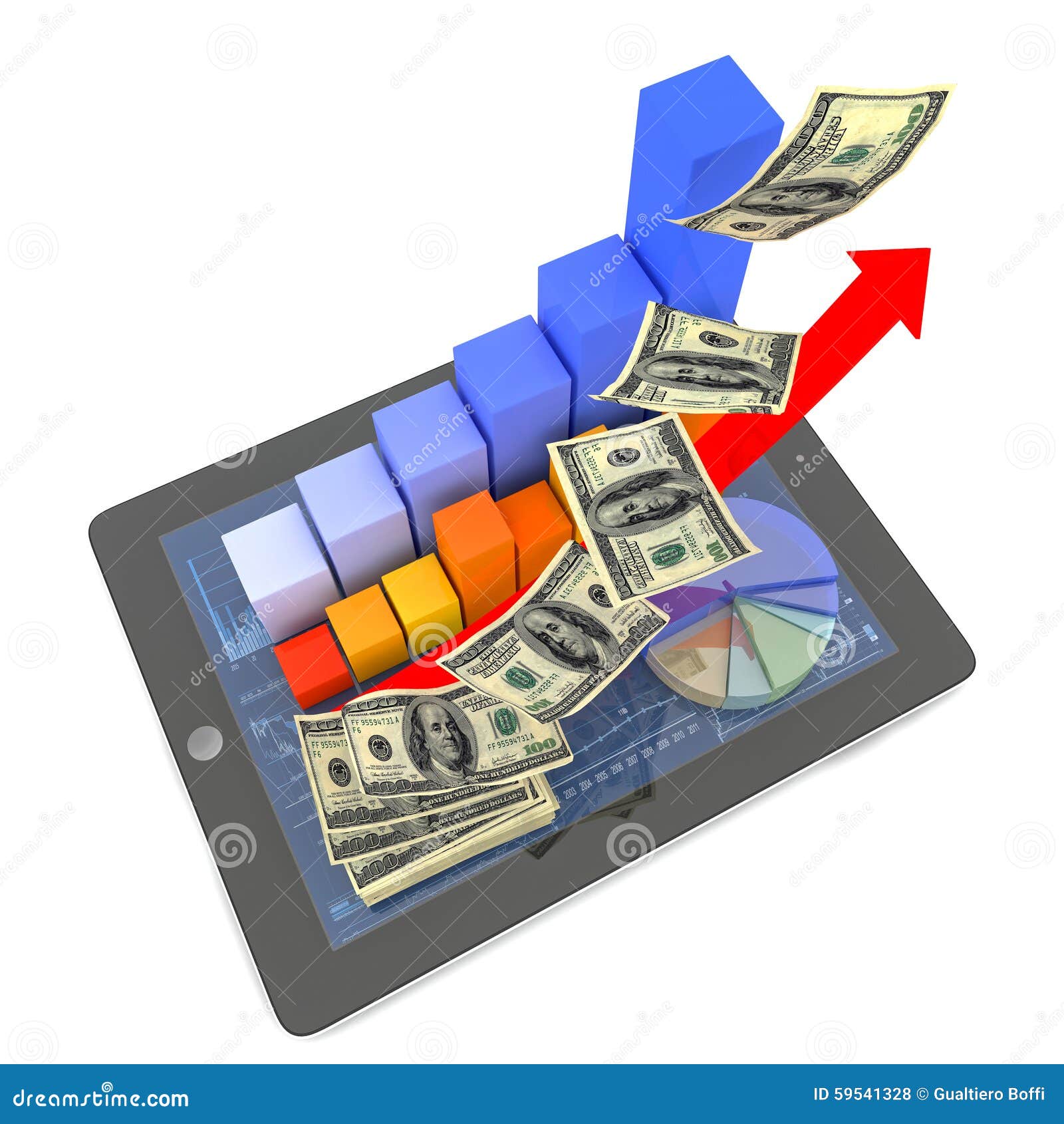 Modern economy stock illustration. Illustration of screen - 59541328