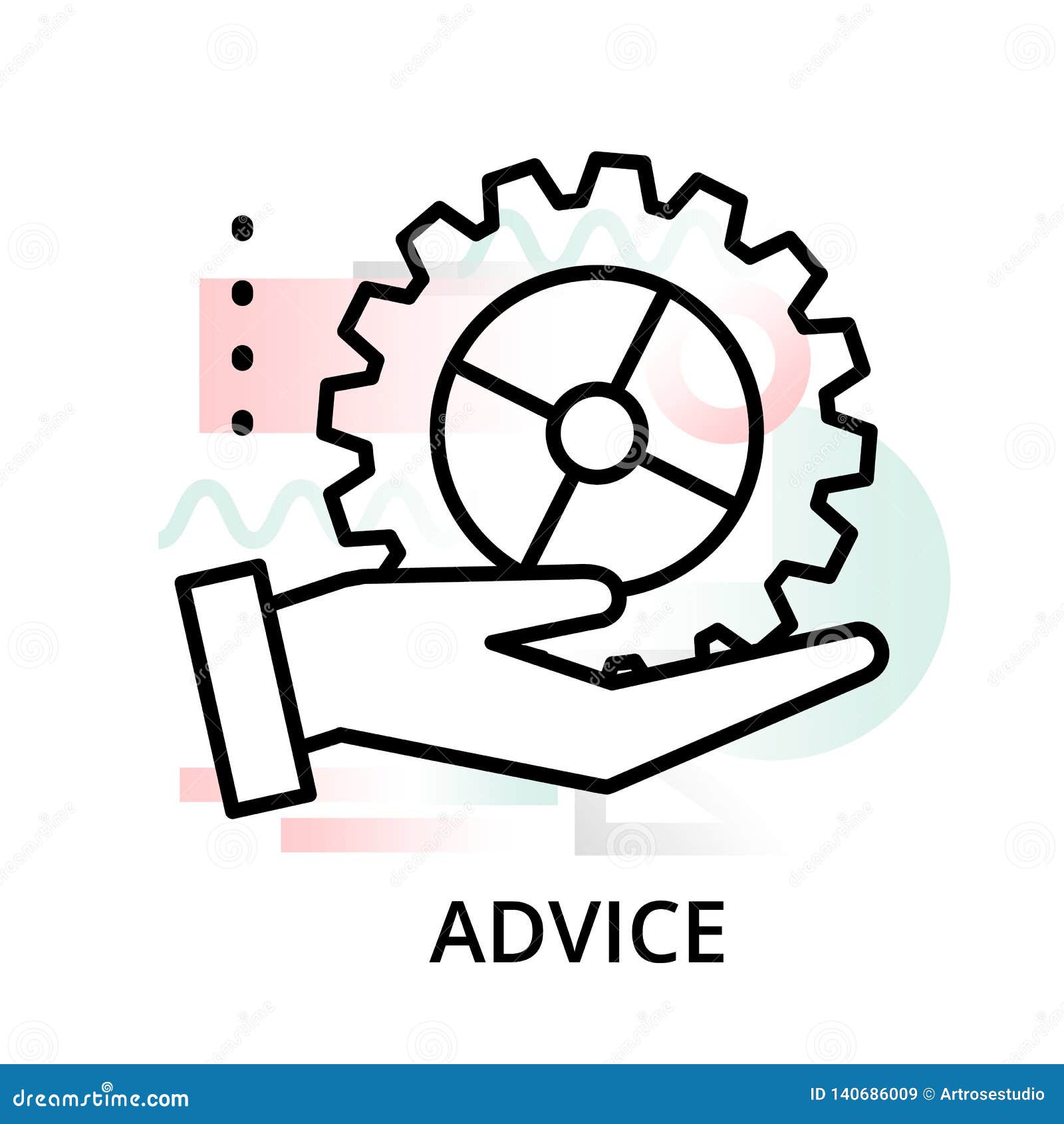 Advice Icon on Abstract Background Stock Vector - Illustration of ...