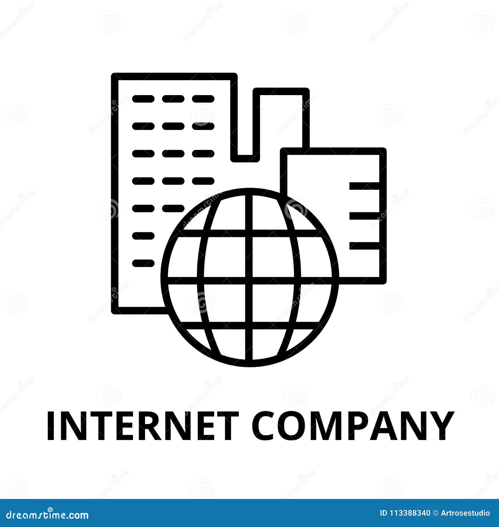 Internet Company Icon, for Graphic and Web Design Stock Vector ...