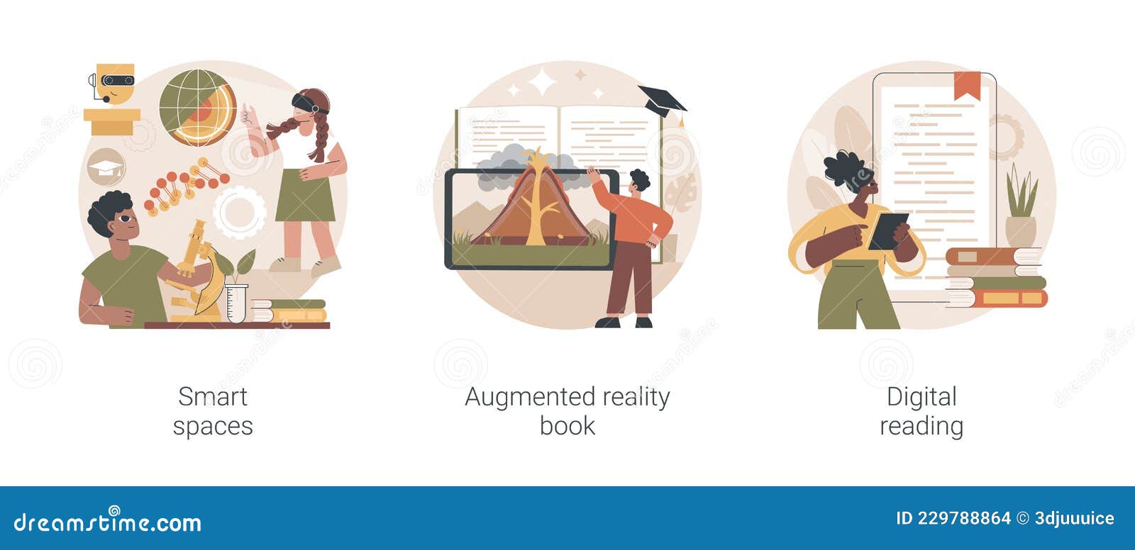 Modern Educational Technology Abstract Concept Vector Illustrations ...